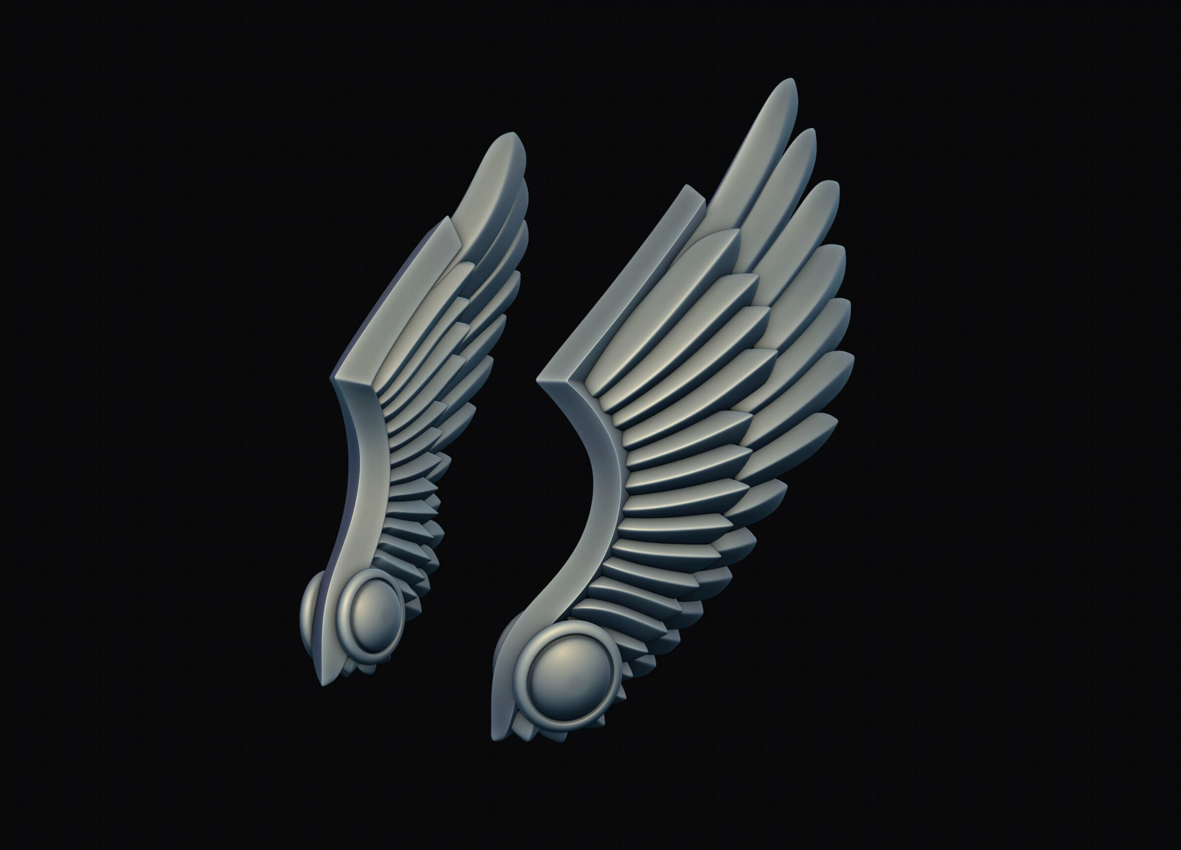 Wings Stylized - 3D Model by alexkovalev