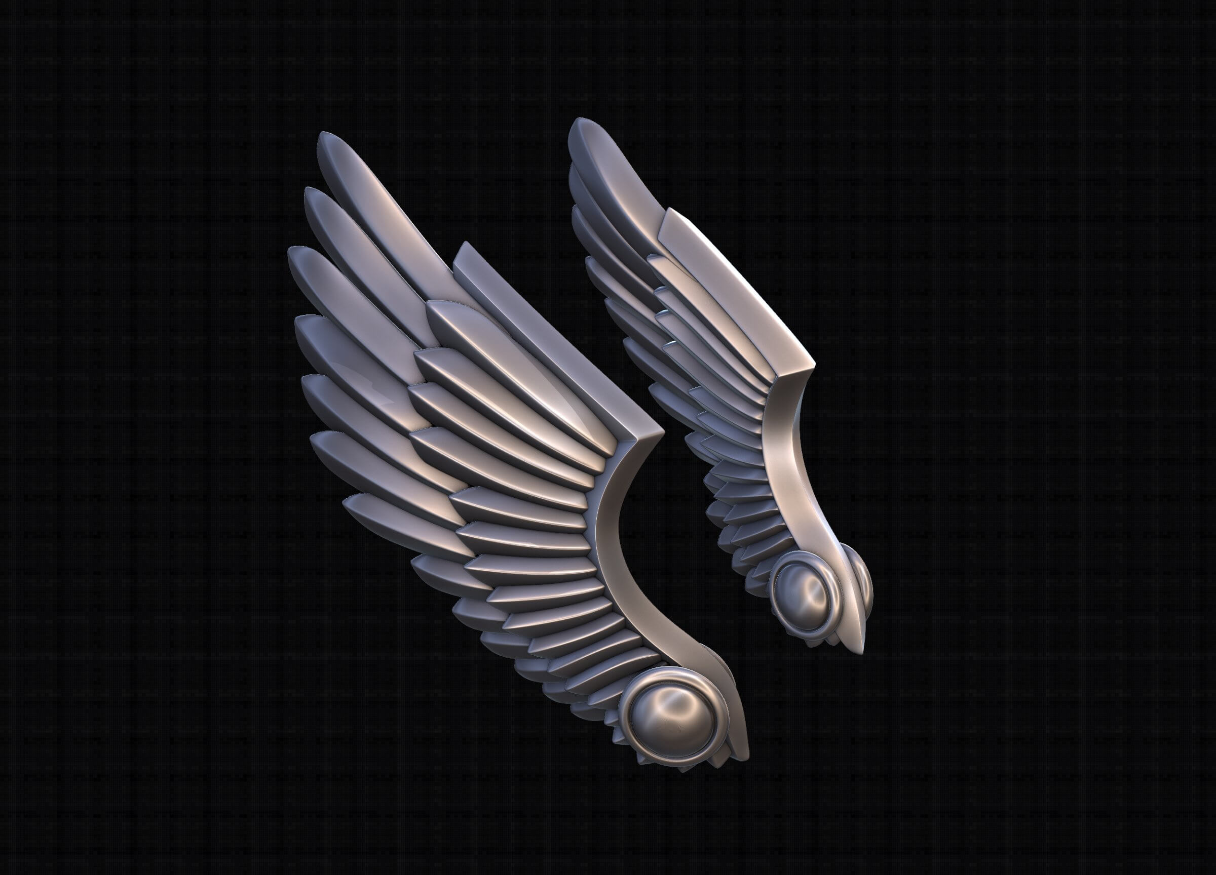 Wings Stylized - 3D Model by alexkovalev