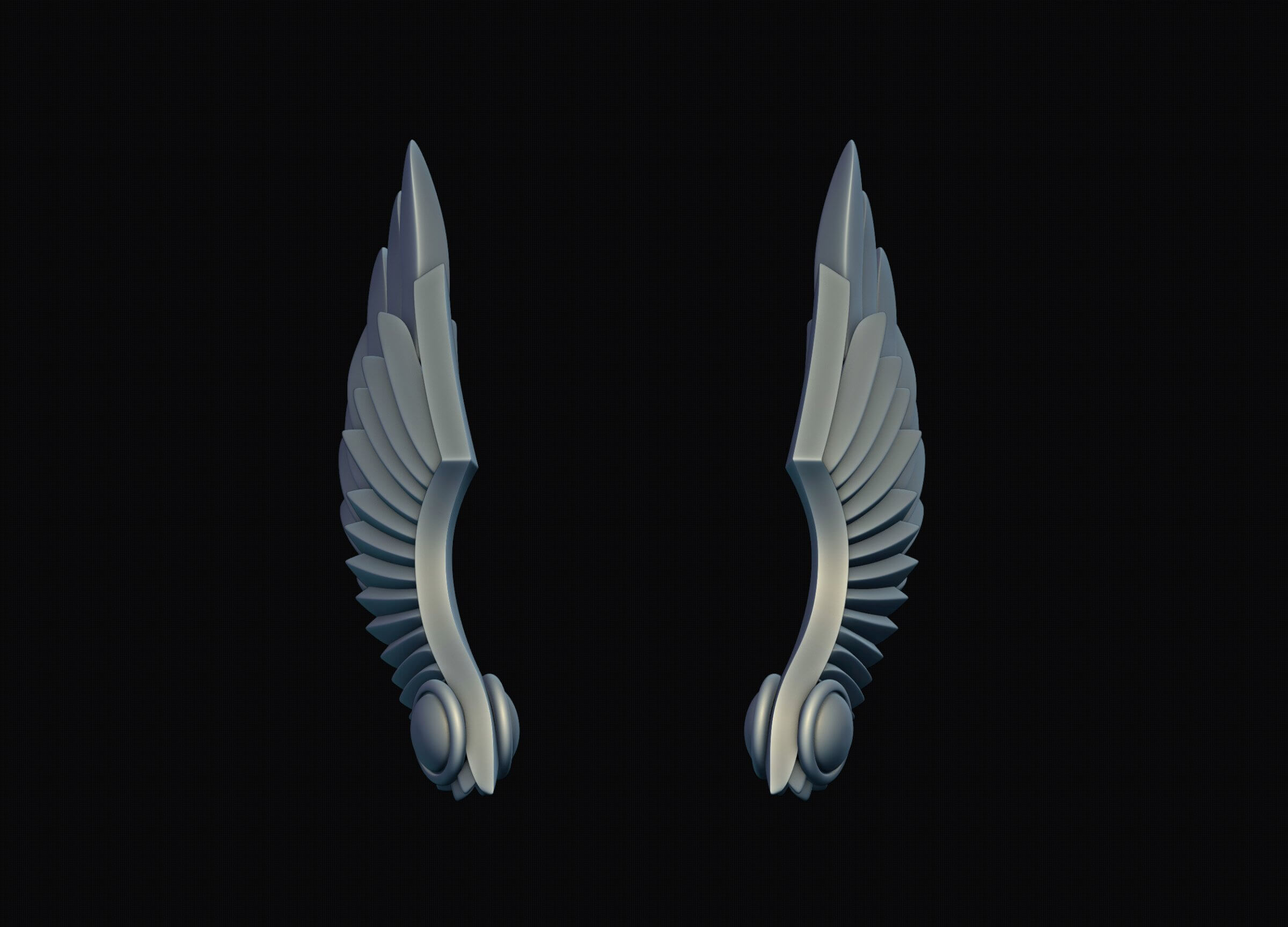 Wings Stylized - 3D Model by alexkovalev