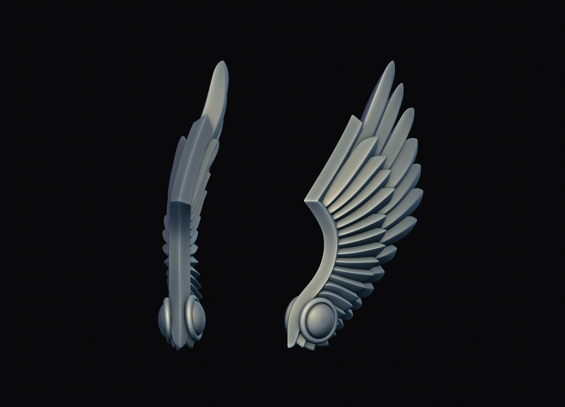 Wings Stylized - 3D Model by alexkovalev