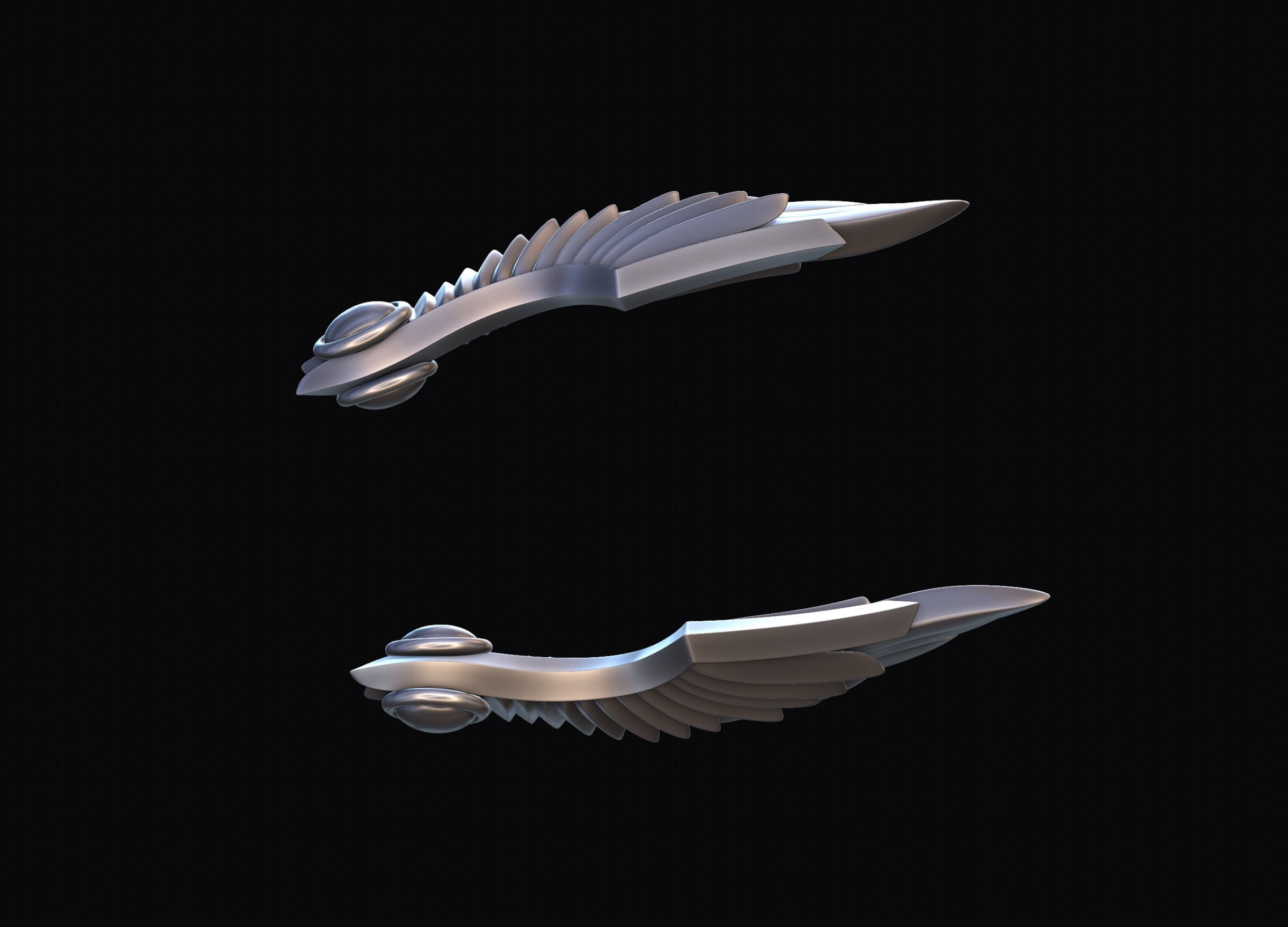 Wings Stylized - 3D Model by alexkovalev