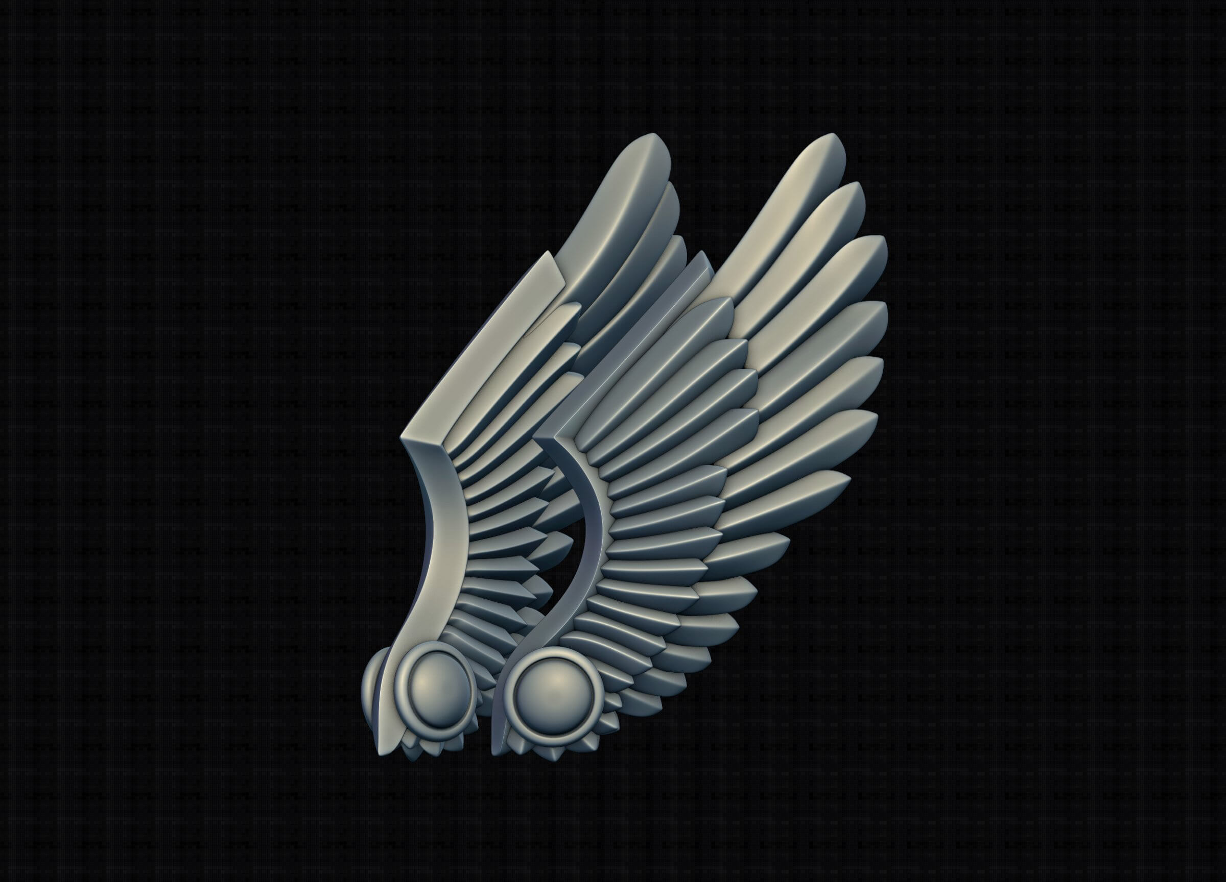Wings Stylized - 3D Model by alexkovalev