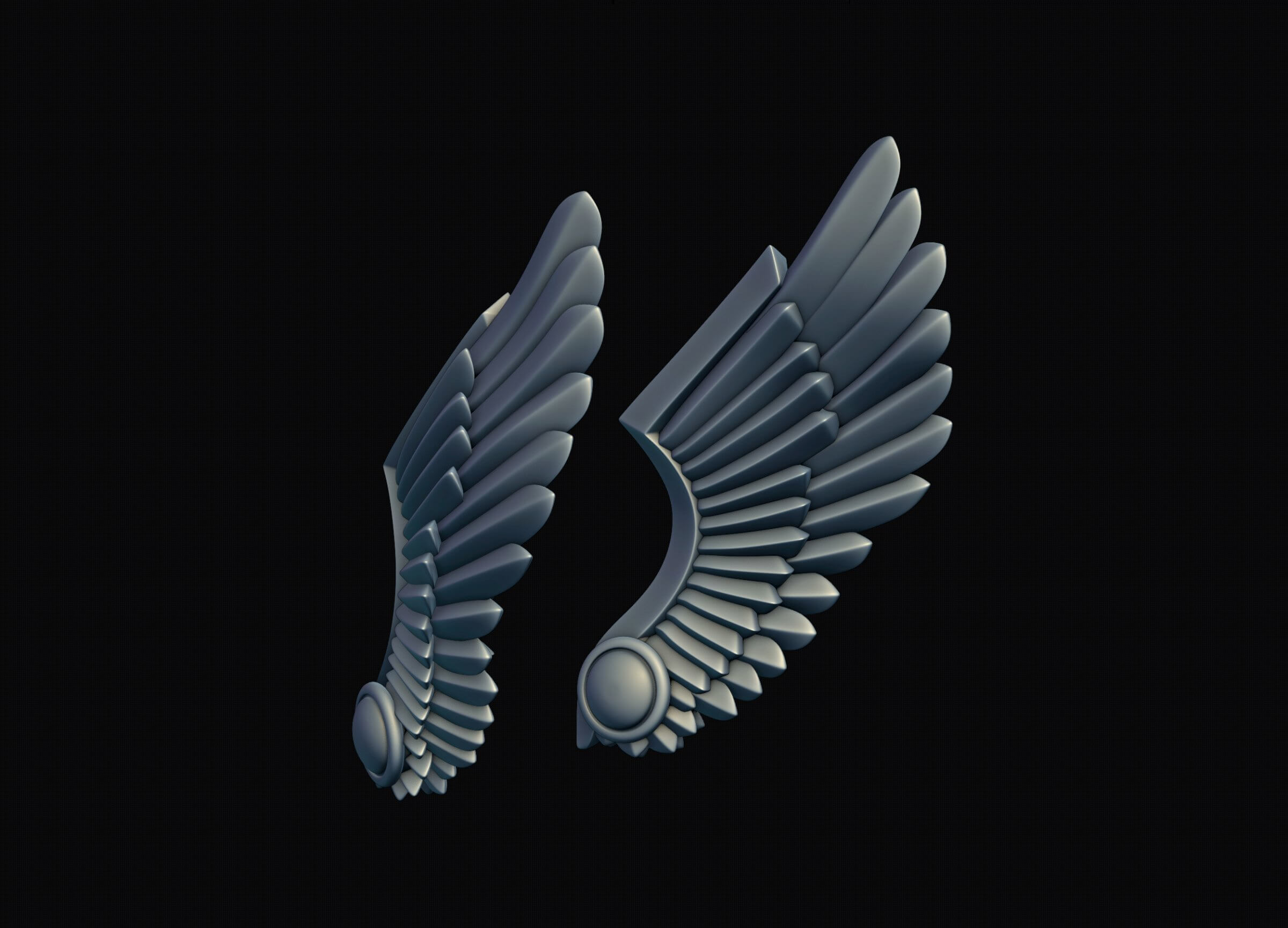 Wings Stylized - 3D Model by alexkovalev