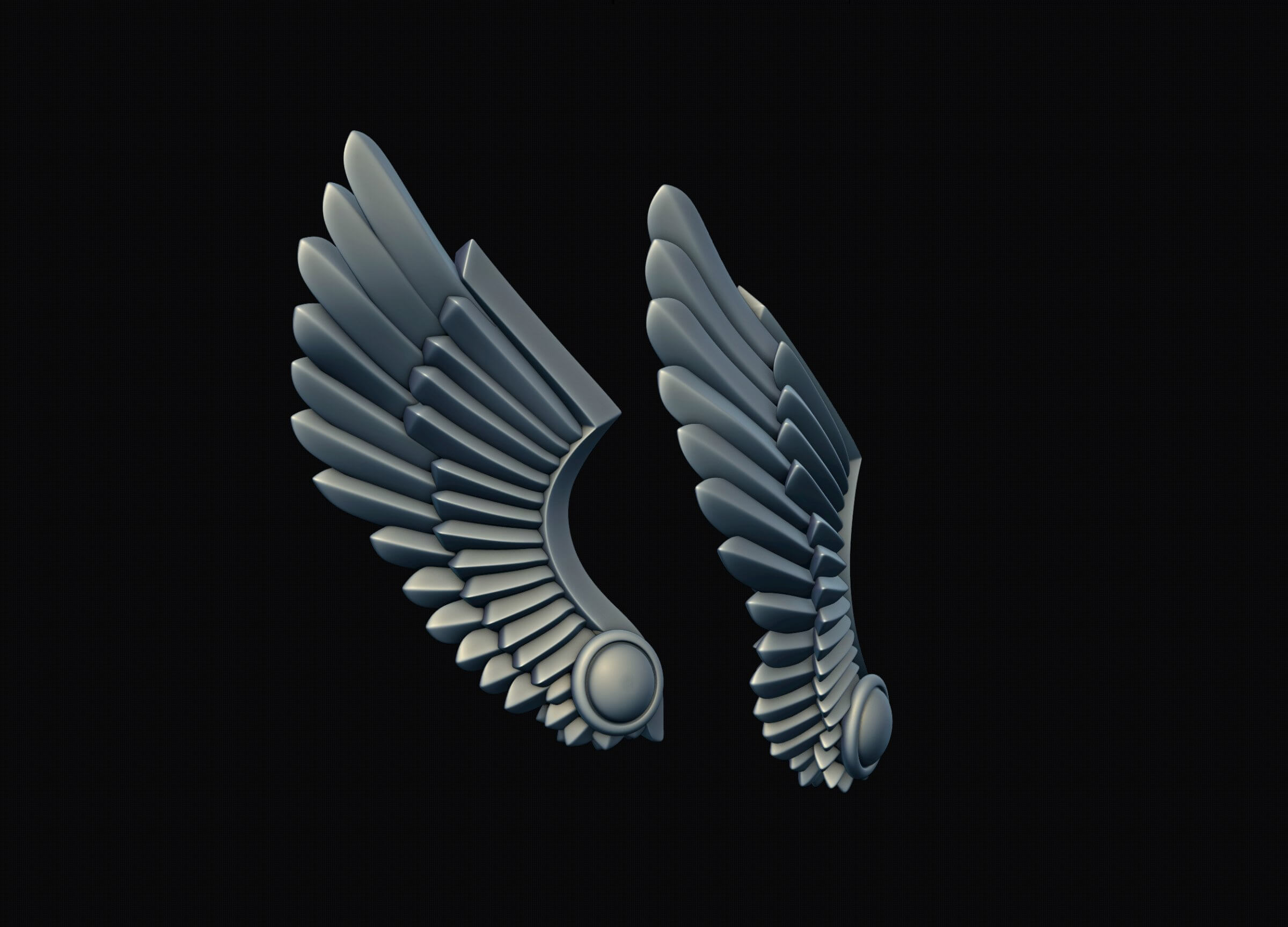 Wings Stylized - 3D Model by alexkovalev