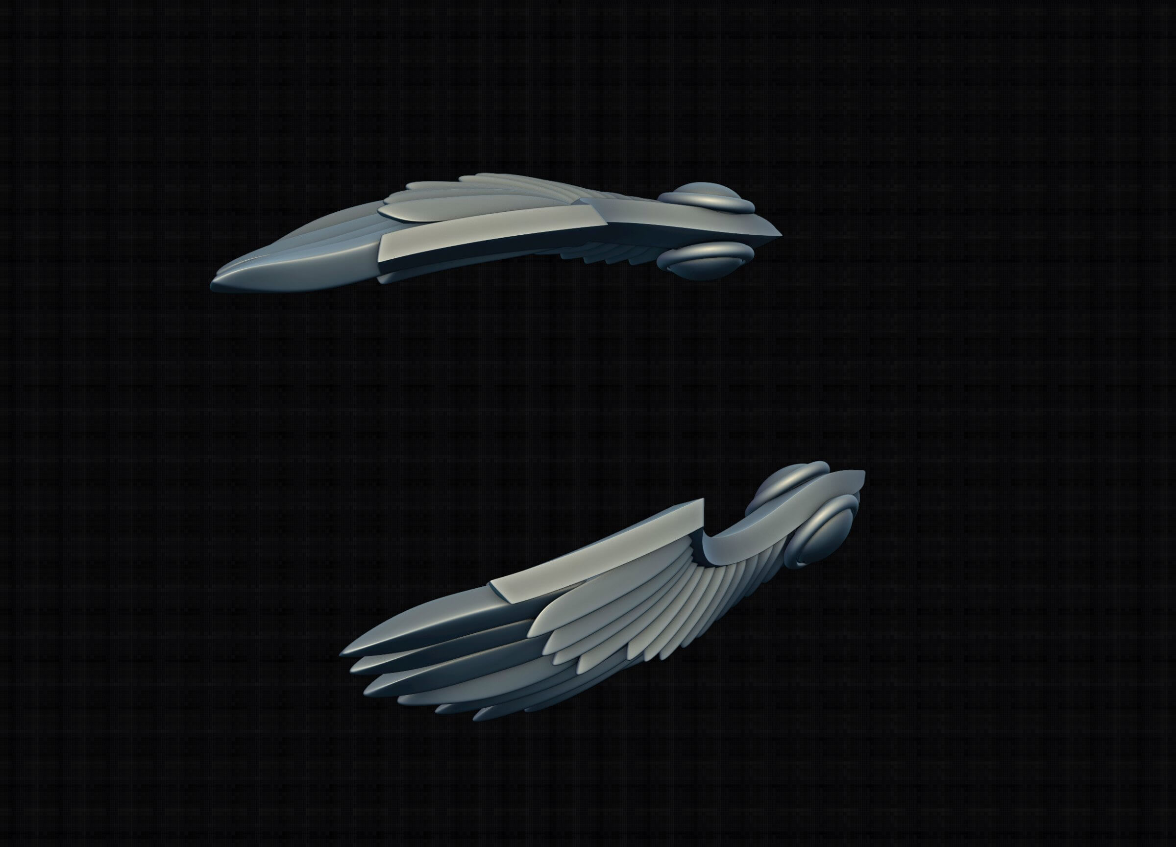 Wings Stylized - 3D Model by alexkovalev