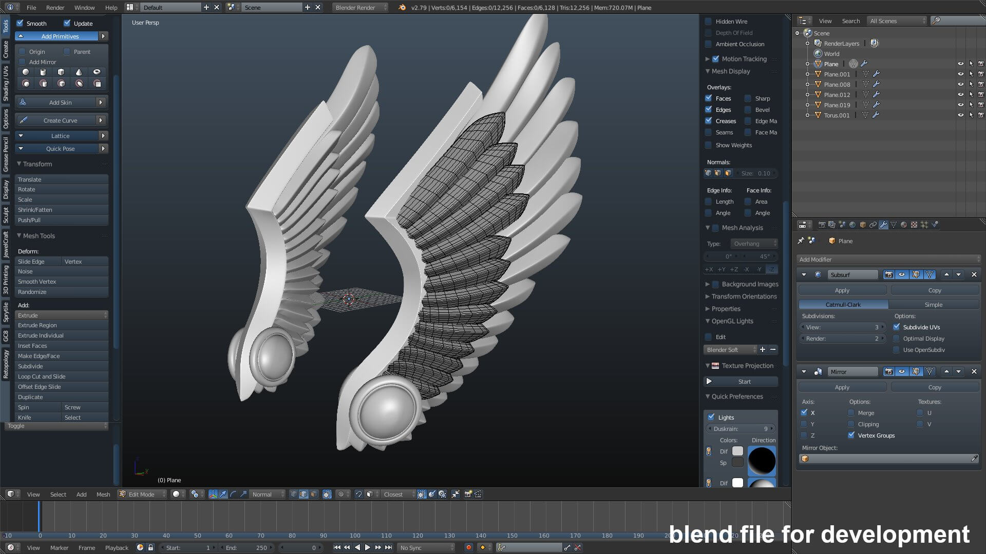 Wings Stylized - 3D Model by alexkovalev