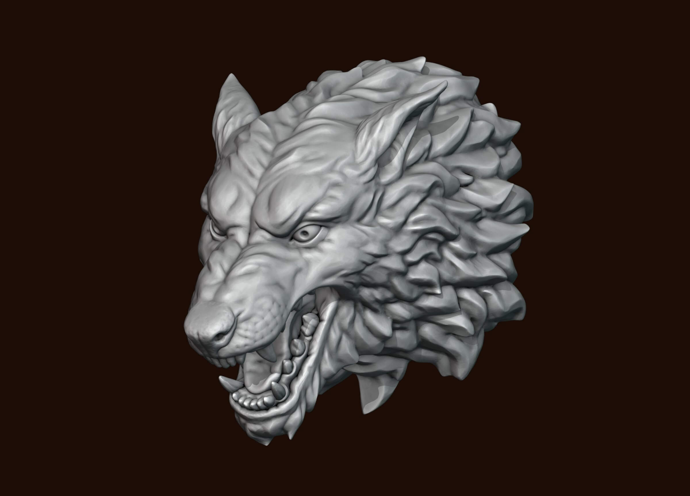 Wolf Head - 3D Model by alexkovalev