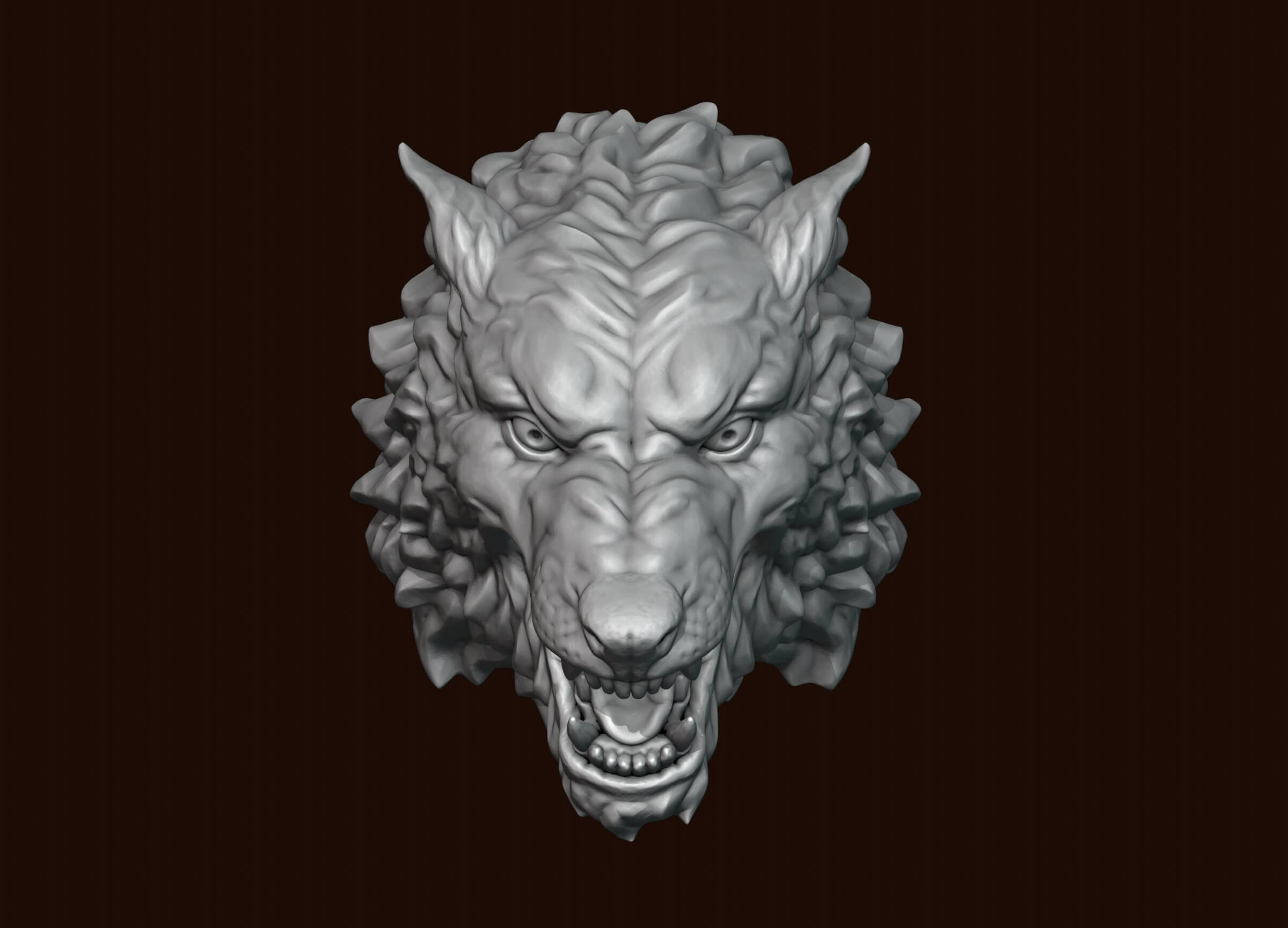 Wolf Head - 3D Model by alexkovalev