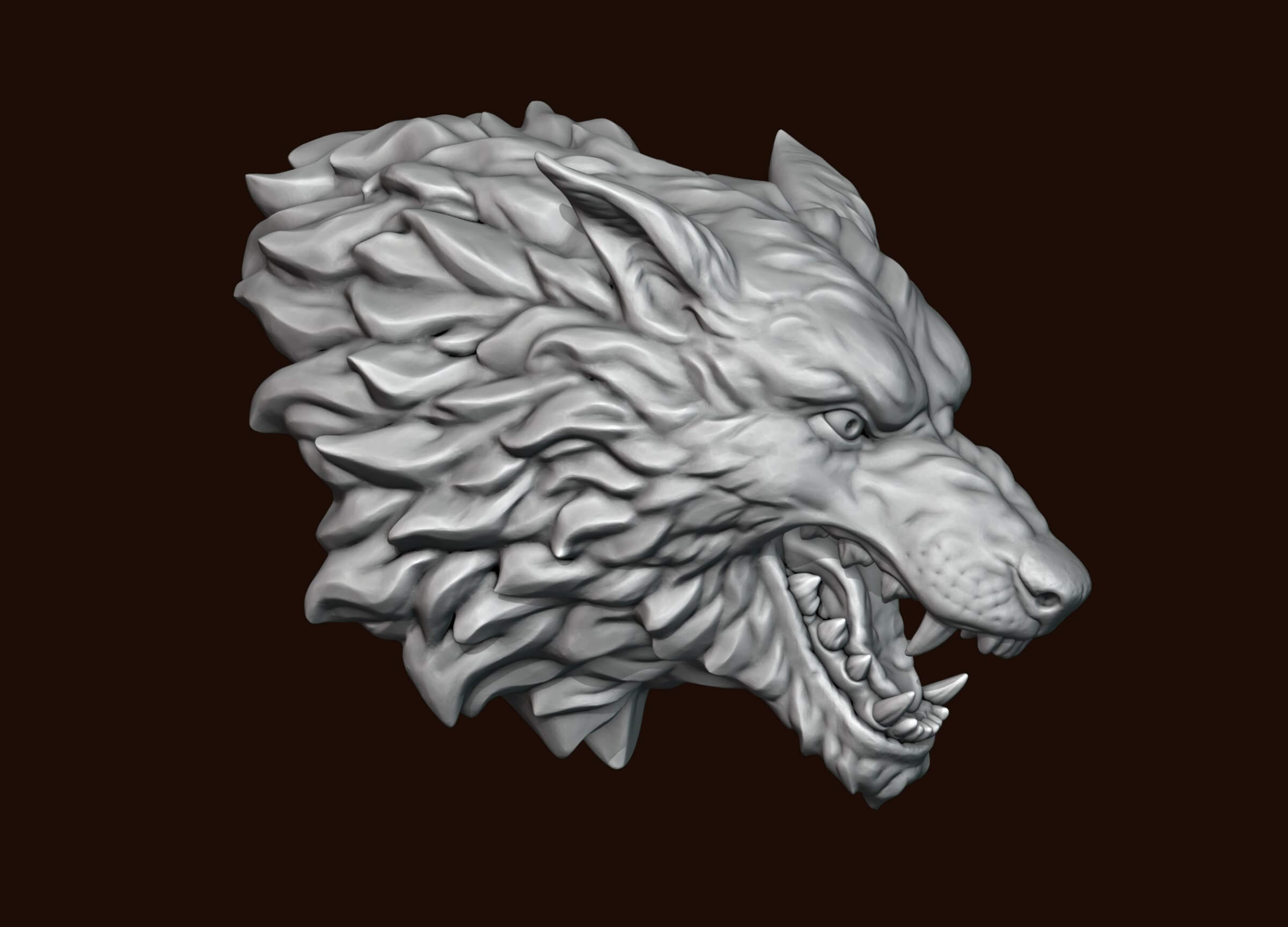 Wolf Head - 3D Model by alexkovalev
