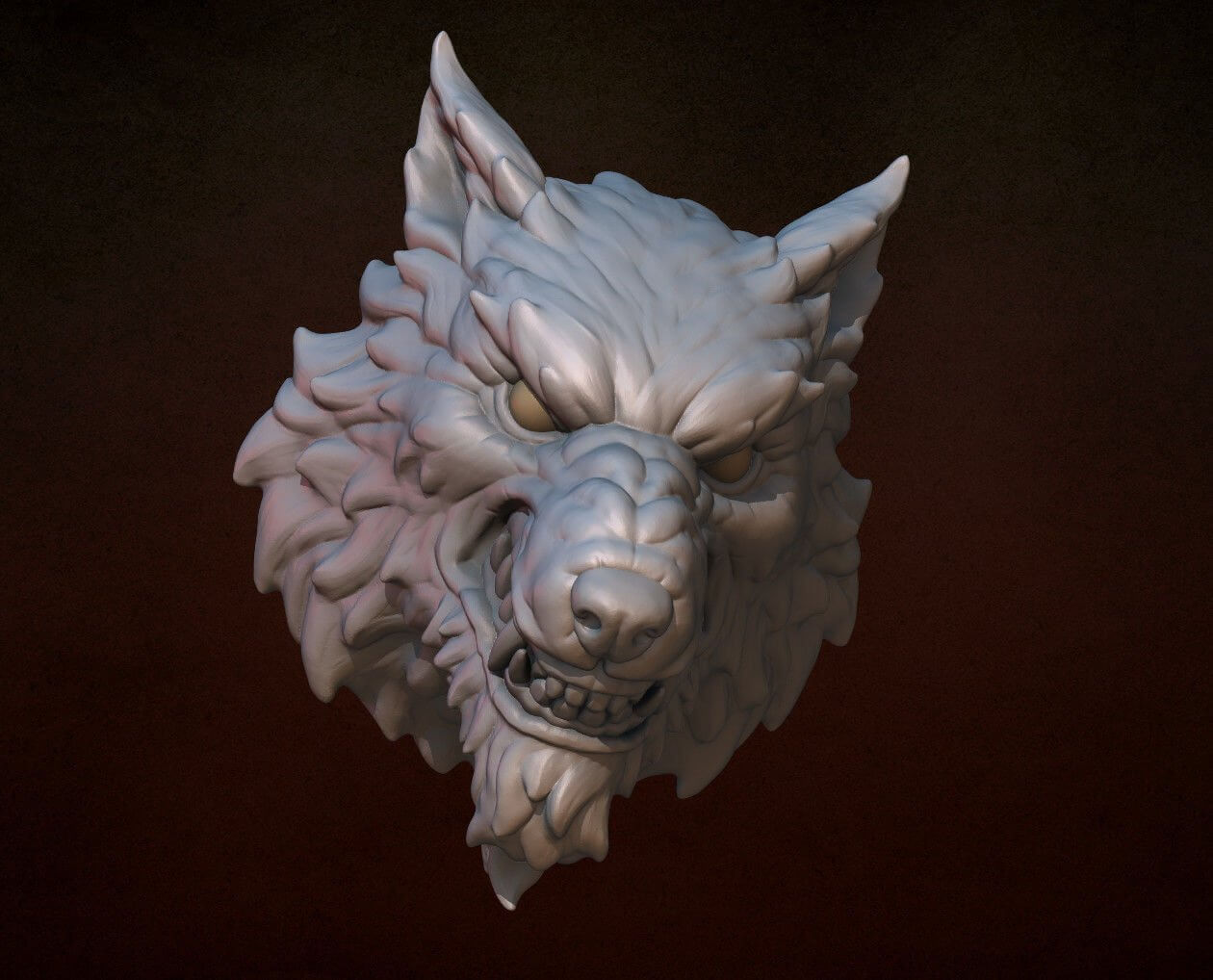 Wolf Head - 3D Print Model by alexkovalev