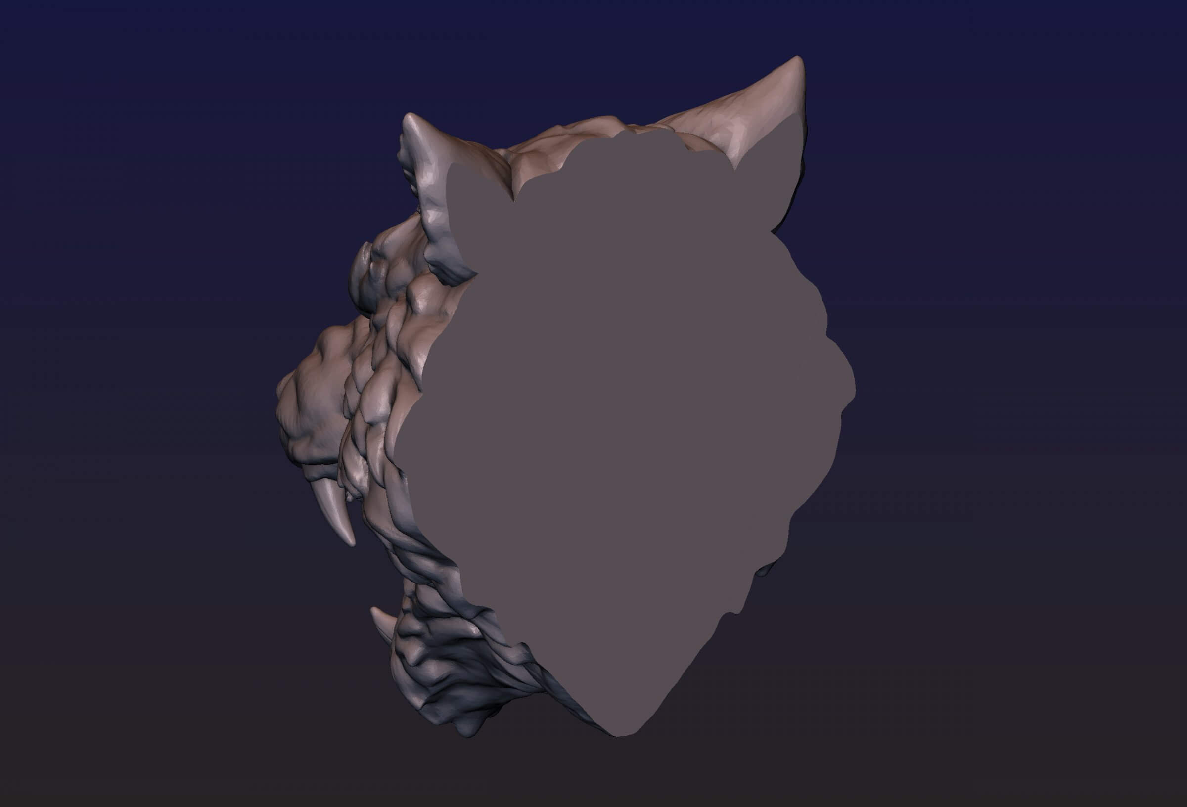 Wolf Head - 3D Model by alexkovalev