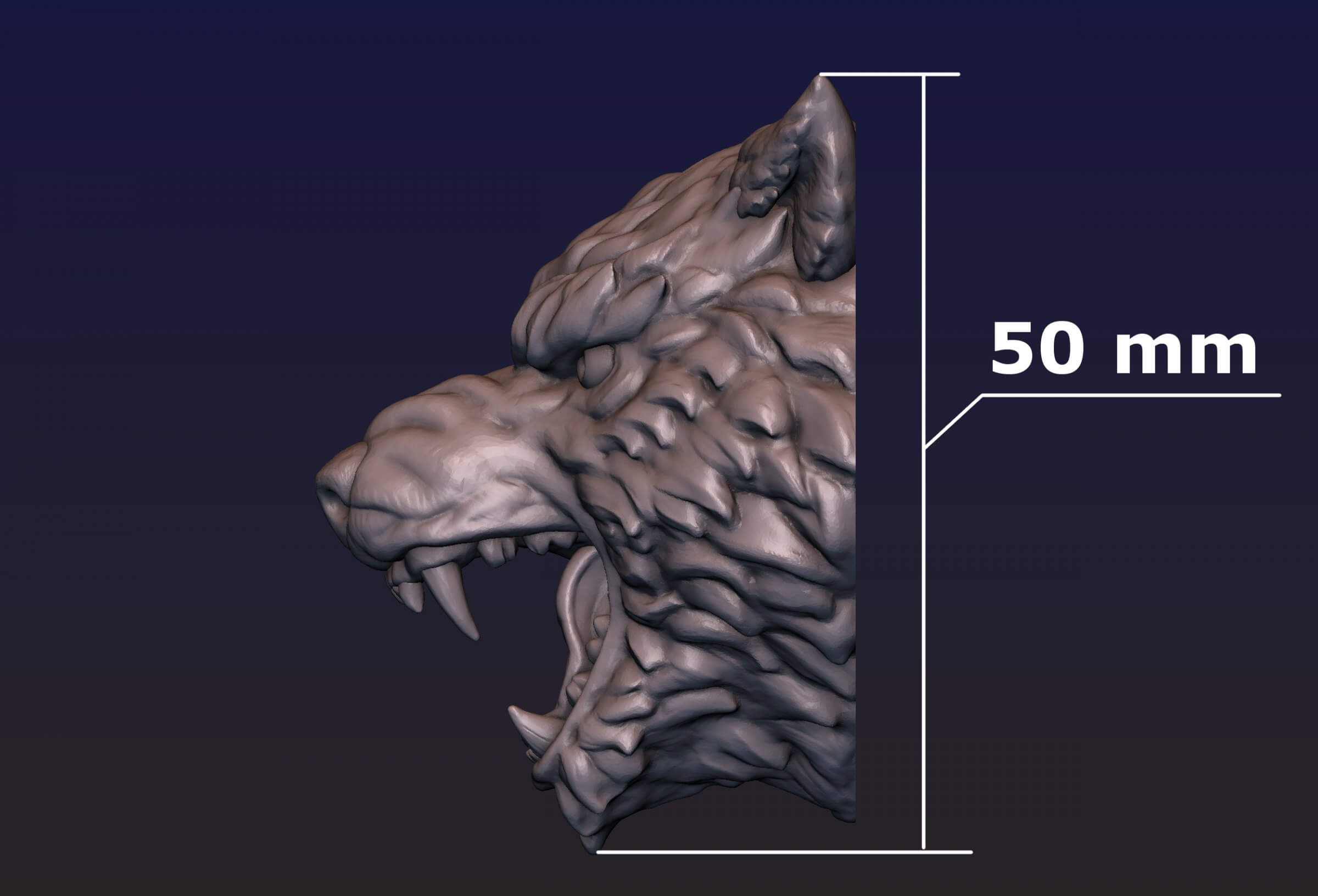 Wolf Head - 3D Model by alexkovalev