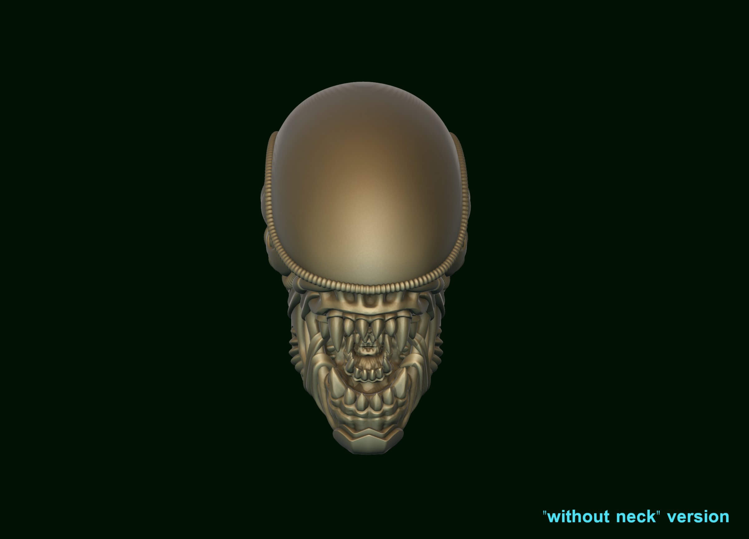 Xenomorph Alien Biomechanical Head - 3D Model by alexkovalev
