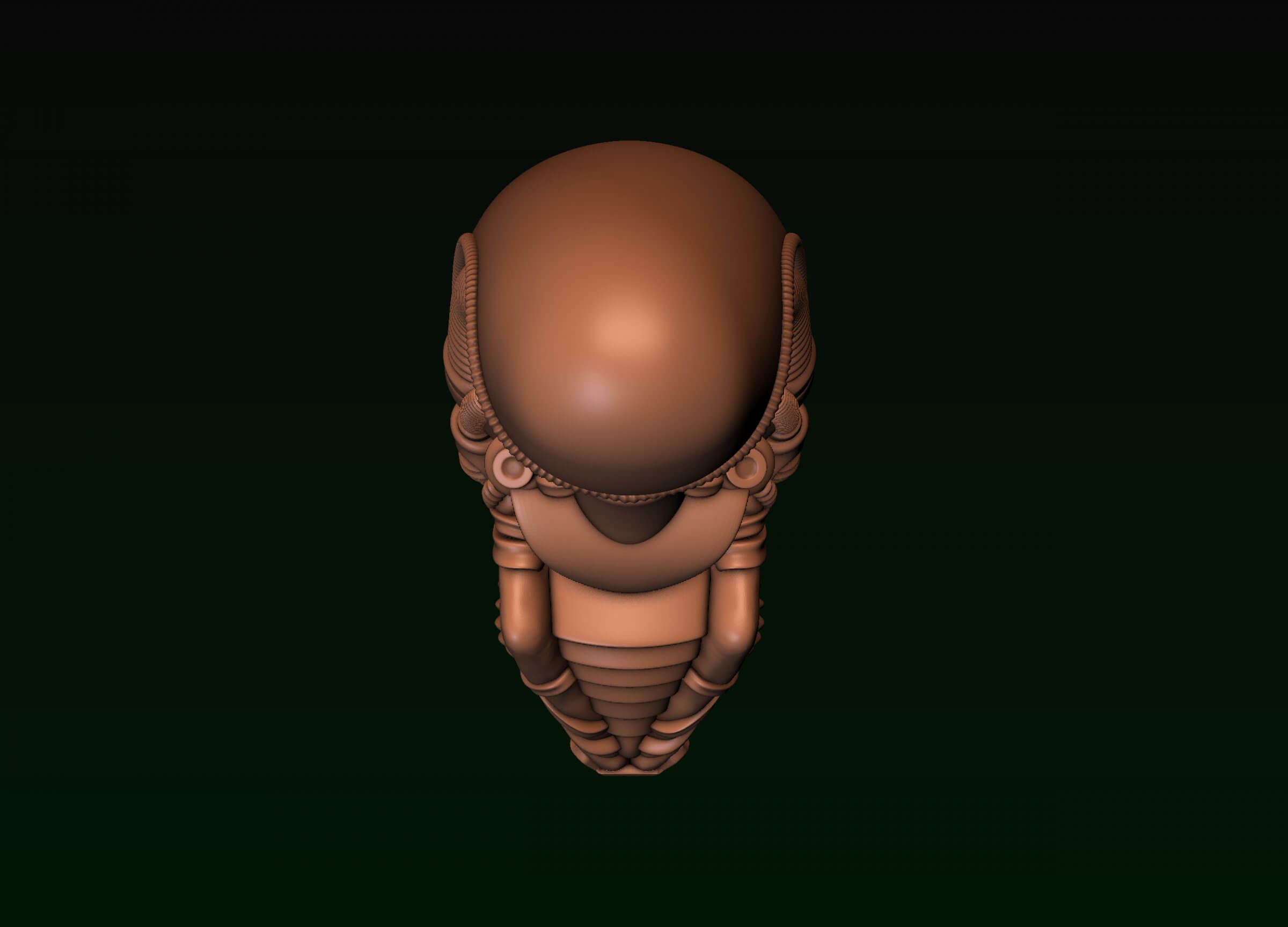 Xenomorph Alien Biomechanical Head - 3D Model by alexkovalev