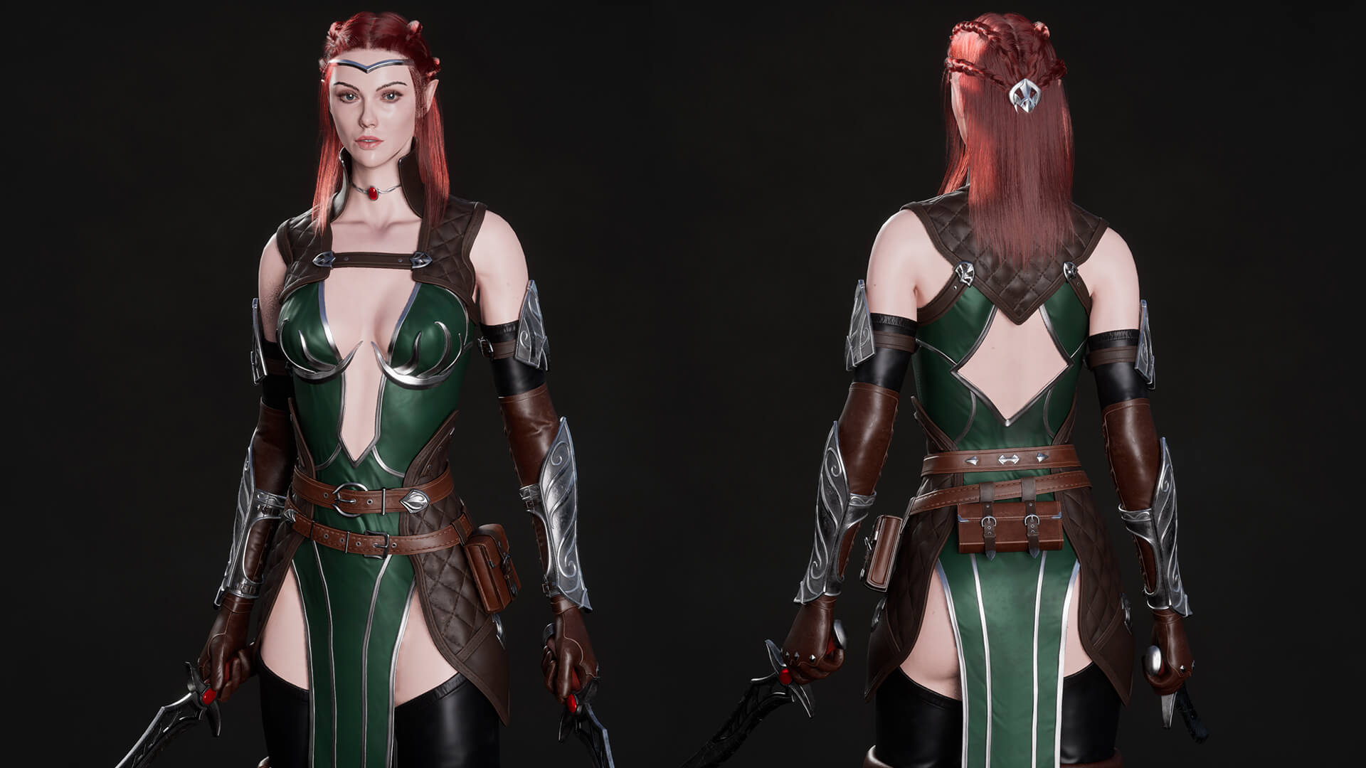 Fantasy Assassin Talia - 3D Model by AlexN