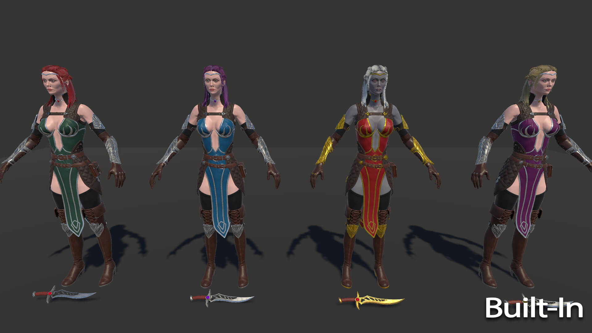 Fantasy Assassin Talia - 3D Model by AlexN