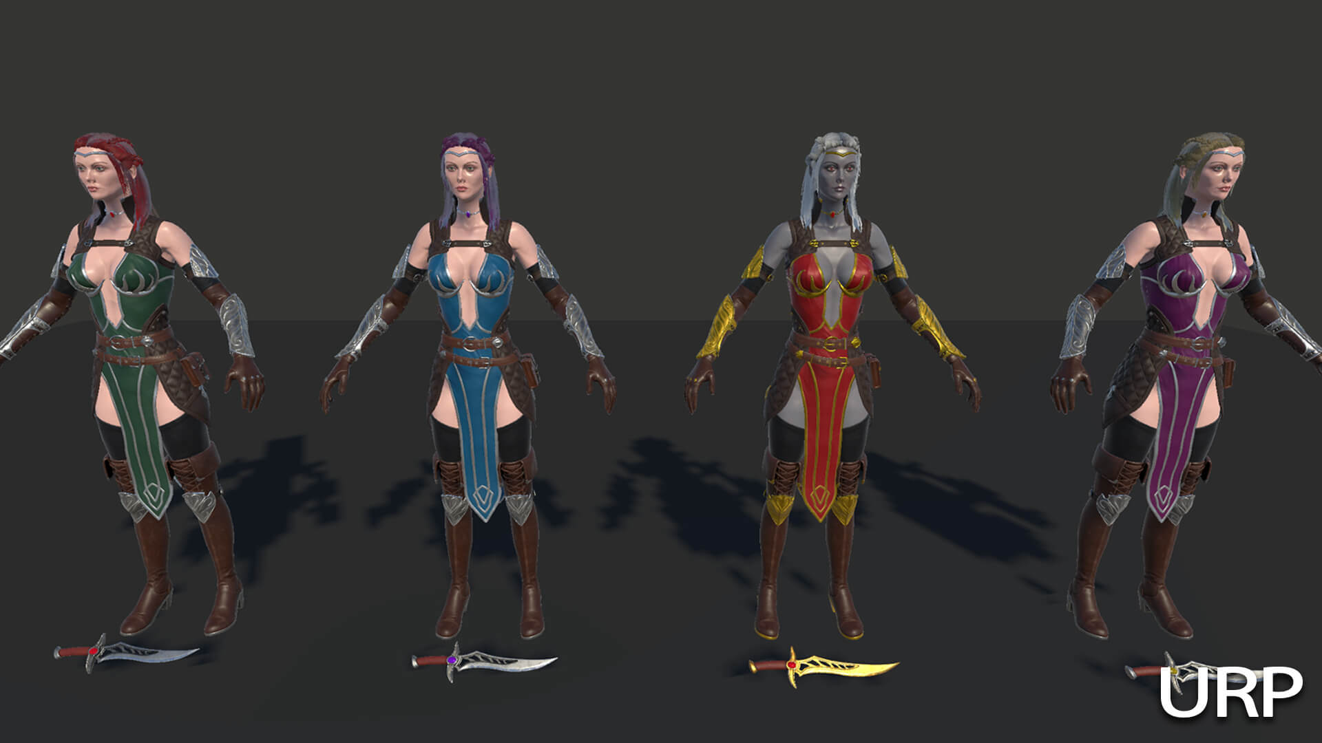 Fantasy Assassin Talia - 3D Model by AlexN