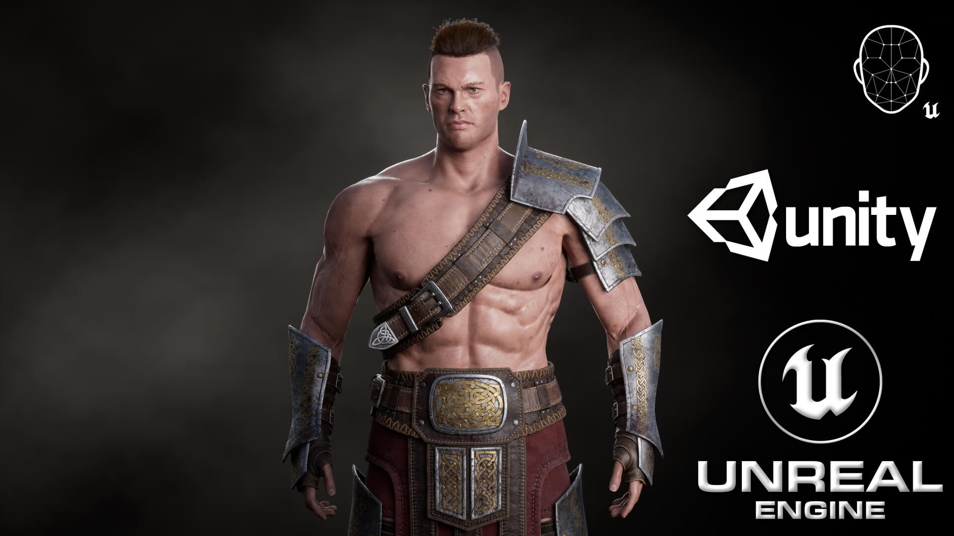 Fantasy Warrior - Game Ready 3D Model by AlexN