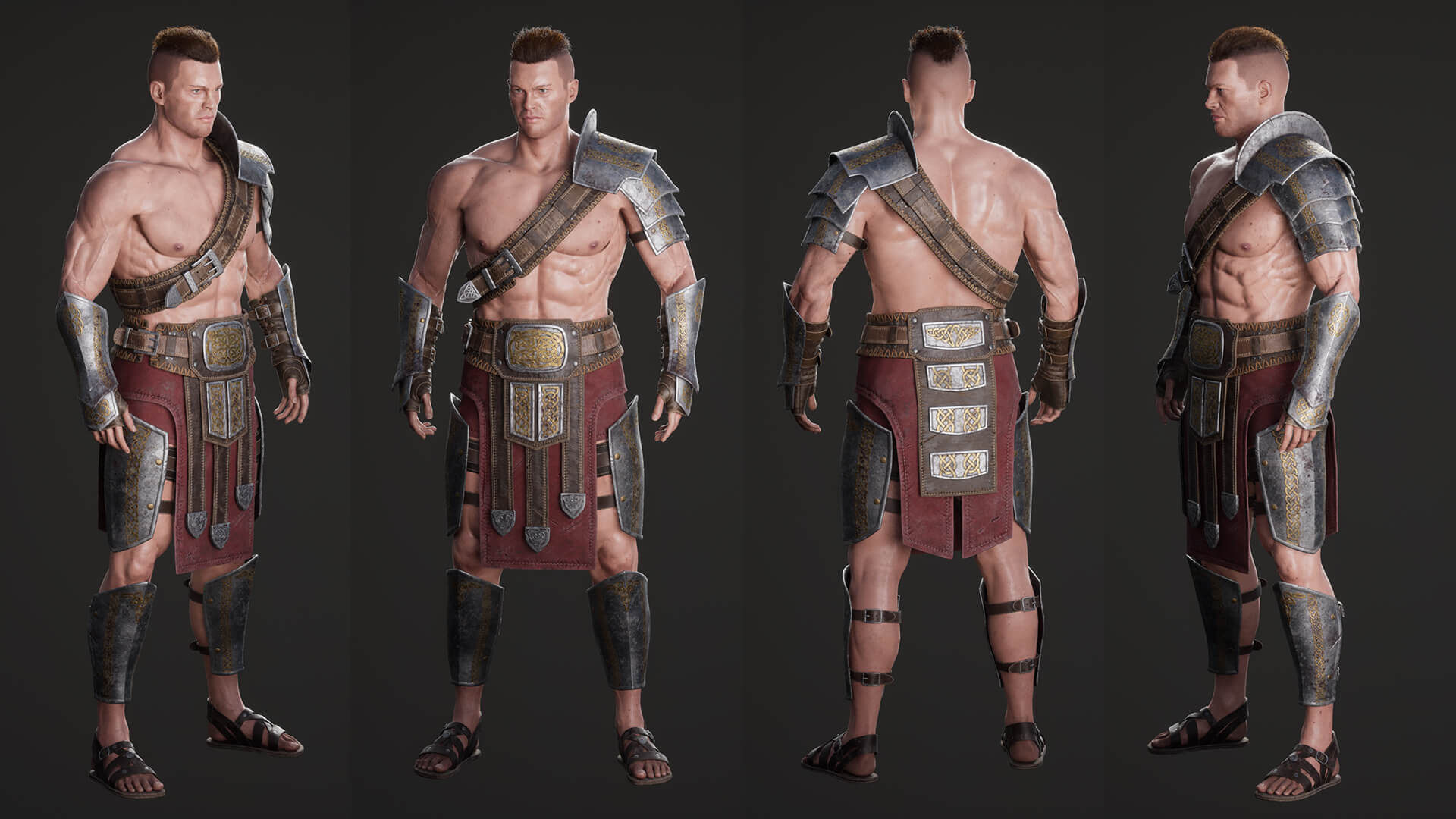Fantasy Warrior - Game Ready 3D Model by AlexN