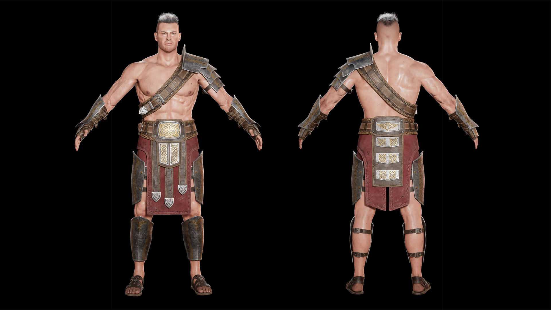 Fantasy Warrior - Game Ready 3D Model by AlexN