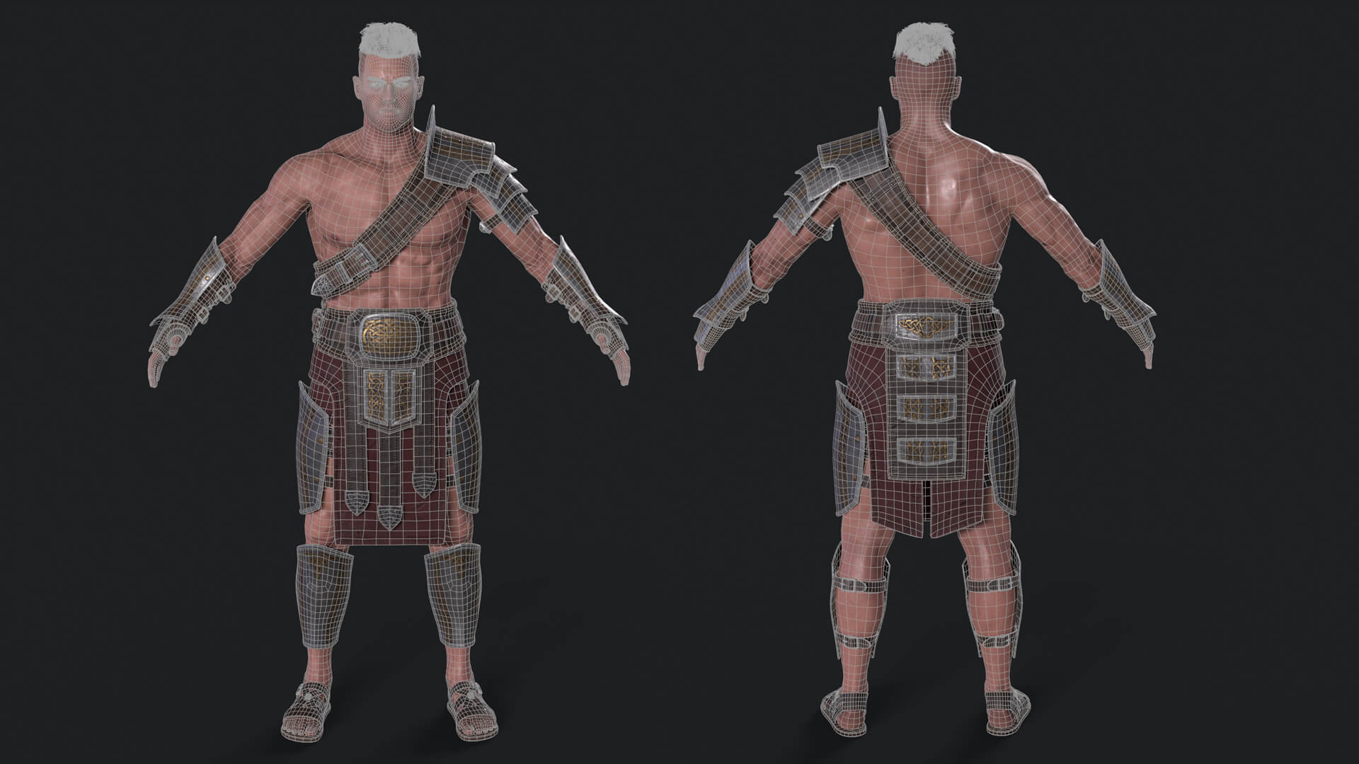 Fantasy Warrior - Game Ready 3D Model by AlexN