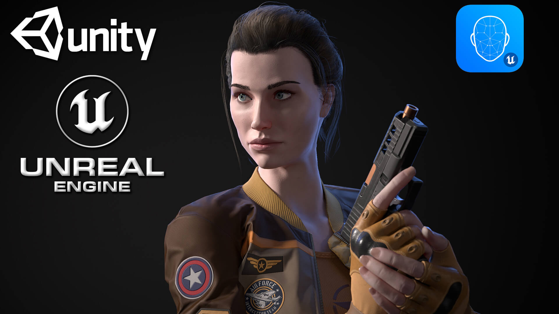 Military Girl - Game Ready 3D Model by AlexN