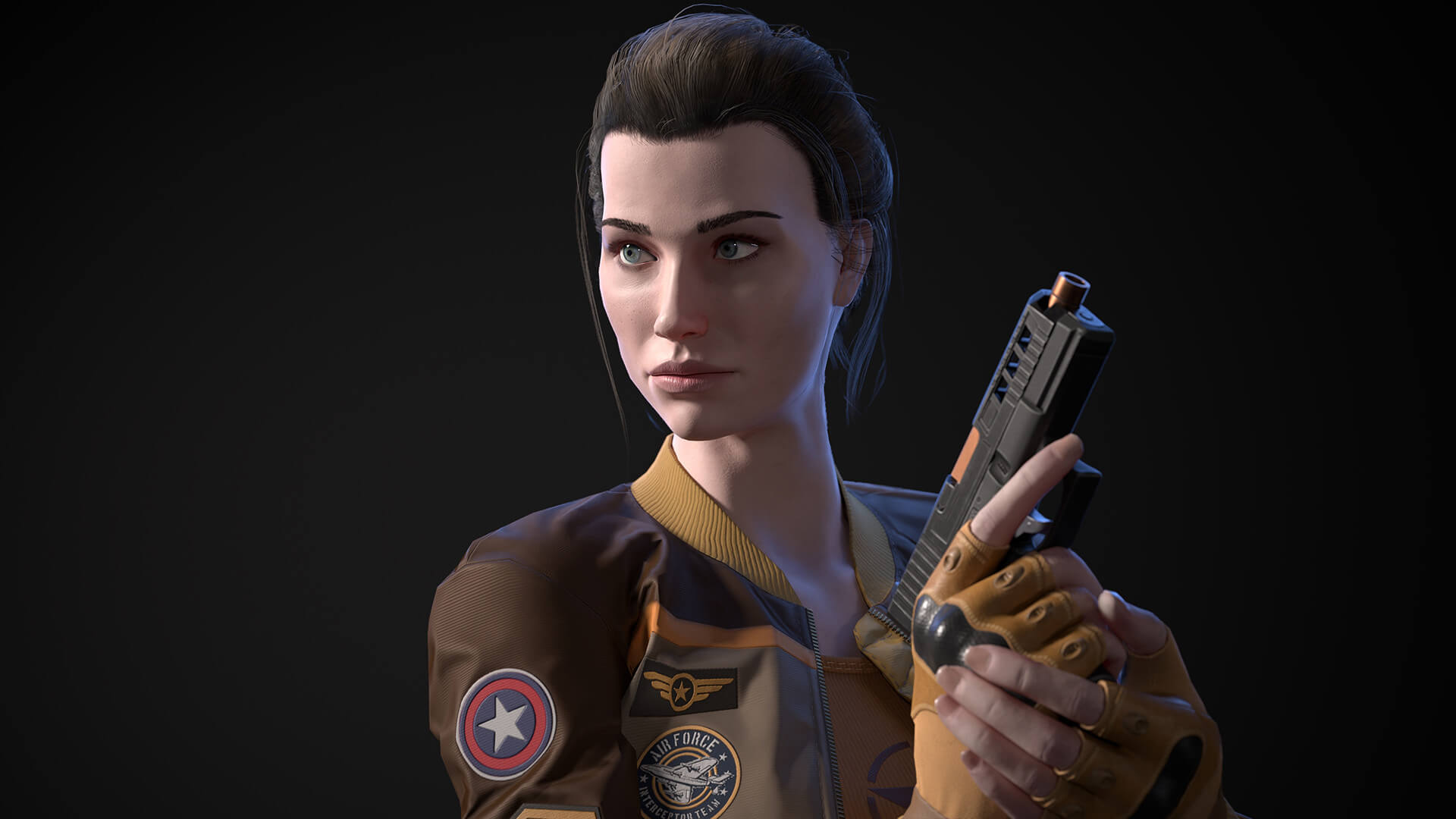 Military Girl - Game Ready 3D Model by AlexN