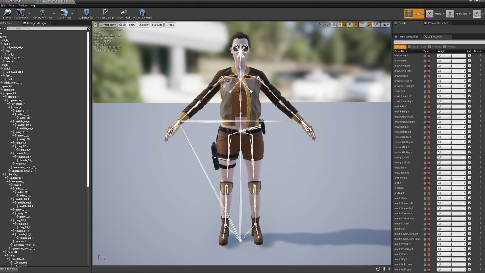 Military Girl Game Ready 3d Model By Alexn