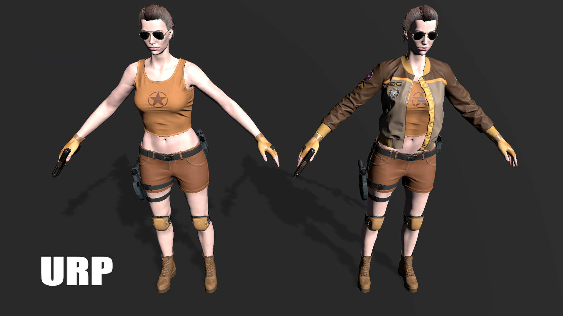 Military Girl Game Ready 3d Model By Alexn