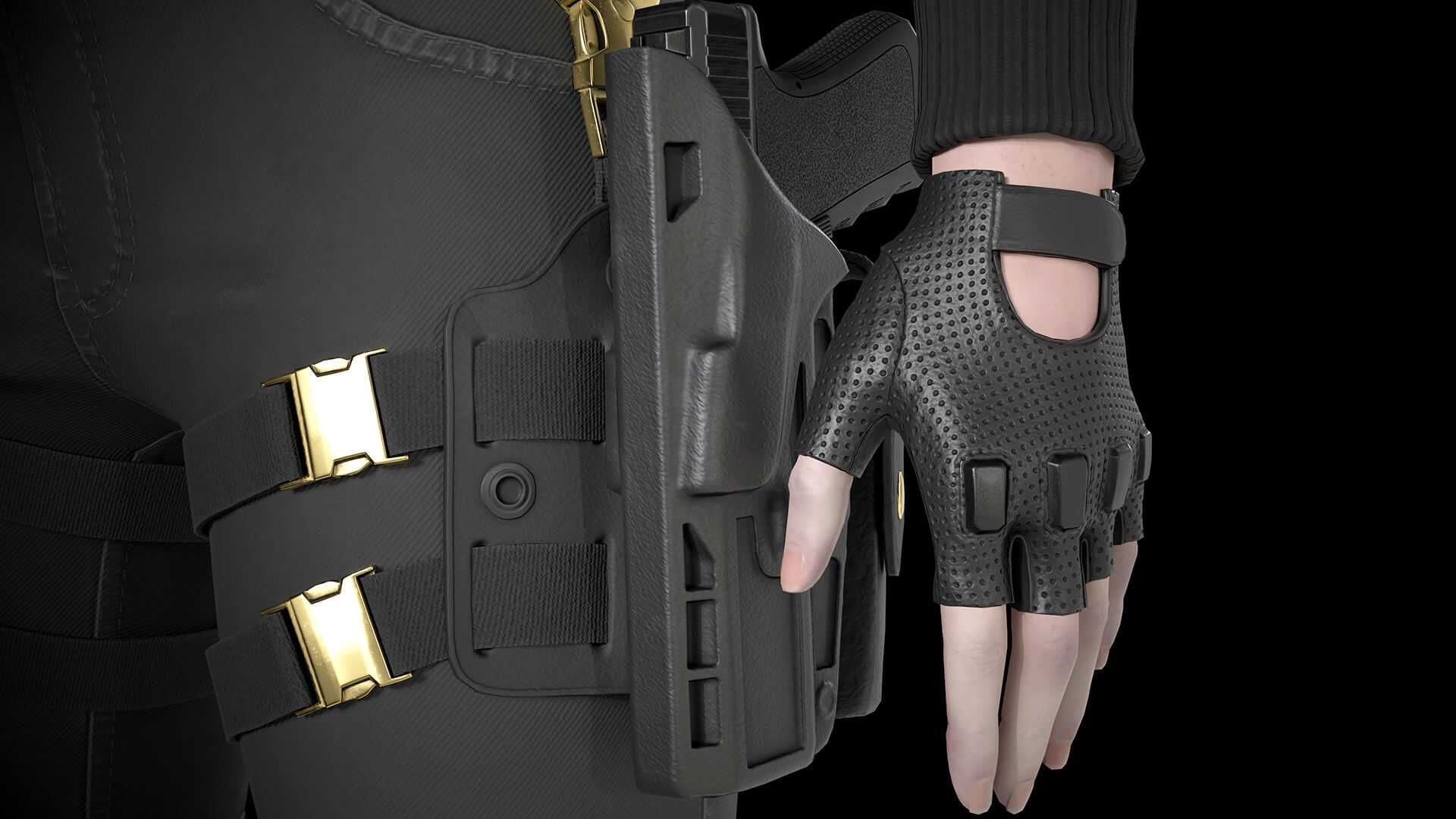 Spy Girl - Game Ready 3D Model by AlexN