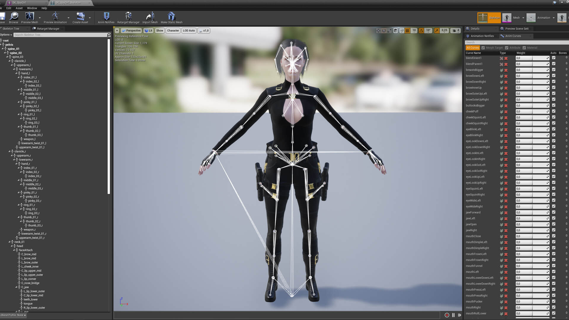 Spy Girl Game Ready 3d Model By Alexn