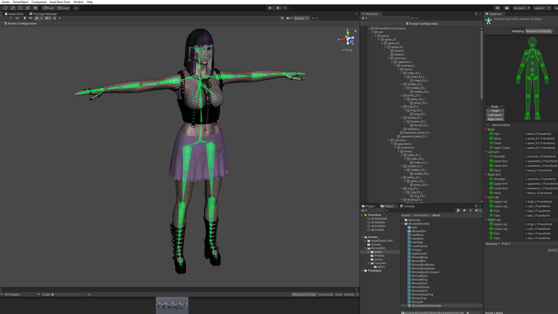 Wicked Girl - Game Ready 3D Model by AlexN