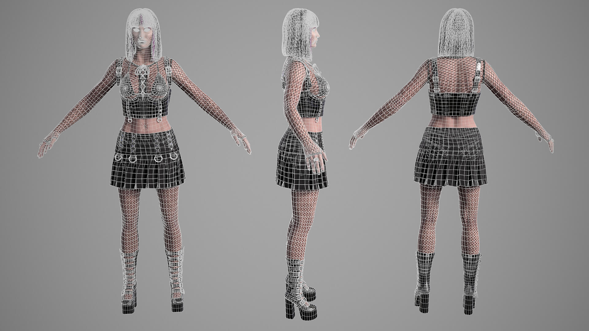 Wicked Girl Game Ready 3d Model By Alexn