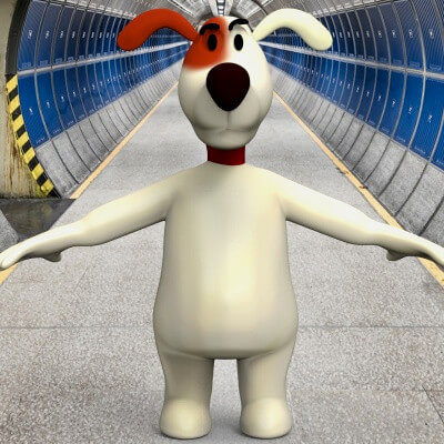 Catoon Dog - 3D Model by Alexstarky