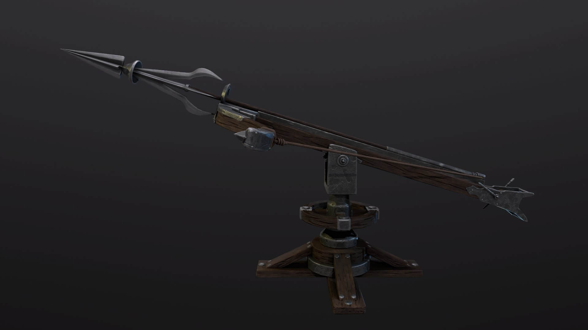 Low Poly Ballista - 3D Model by AlexTroi