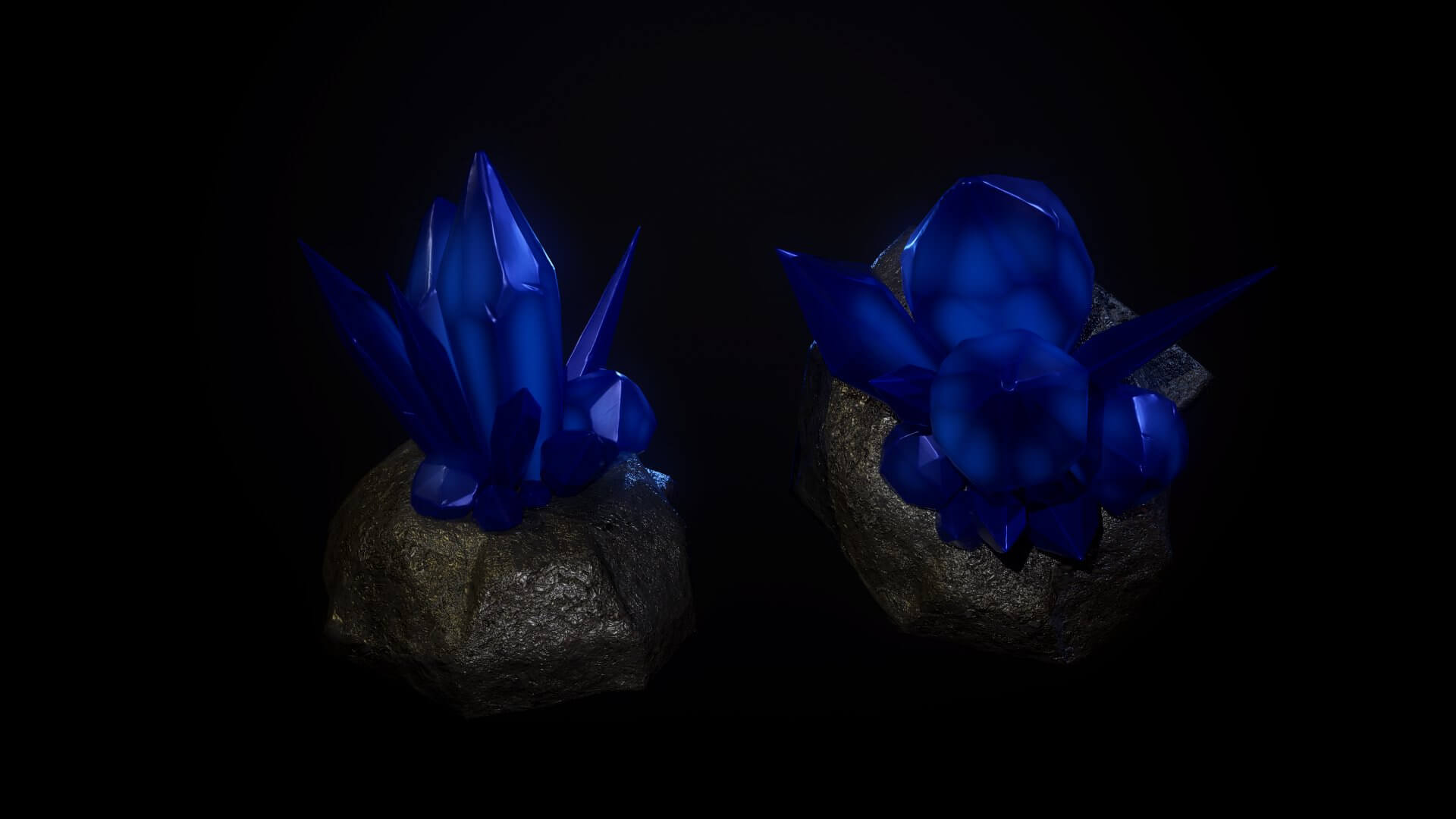 Crystals - Free 3D Model by AlexTroi