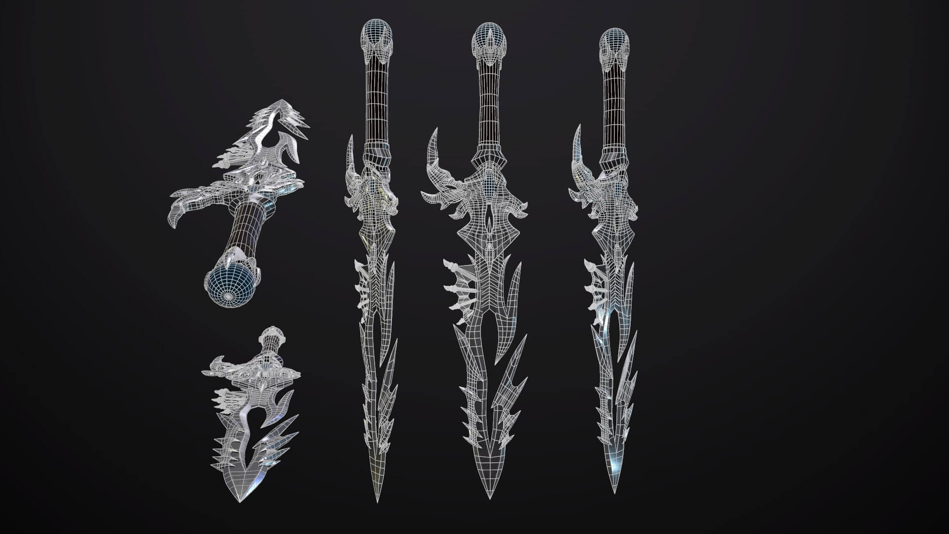 Low Poly Dagger Angel Slayer - 3D Model by AlexTroi
