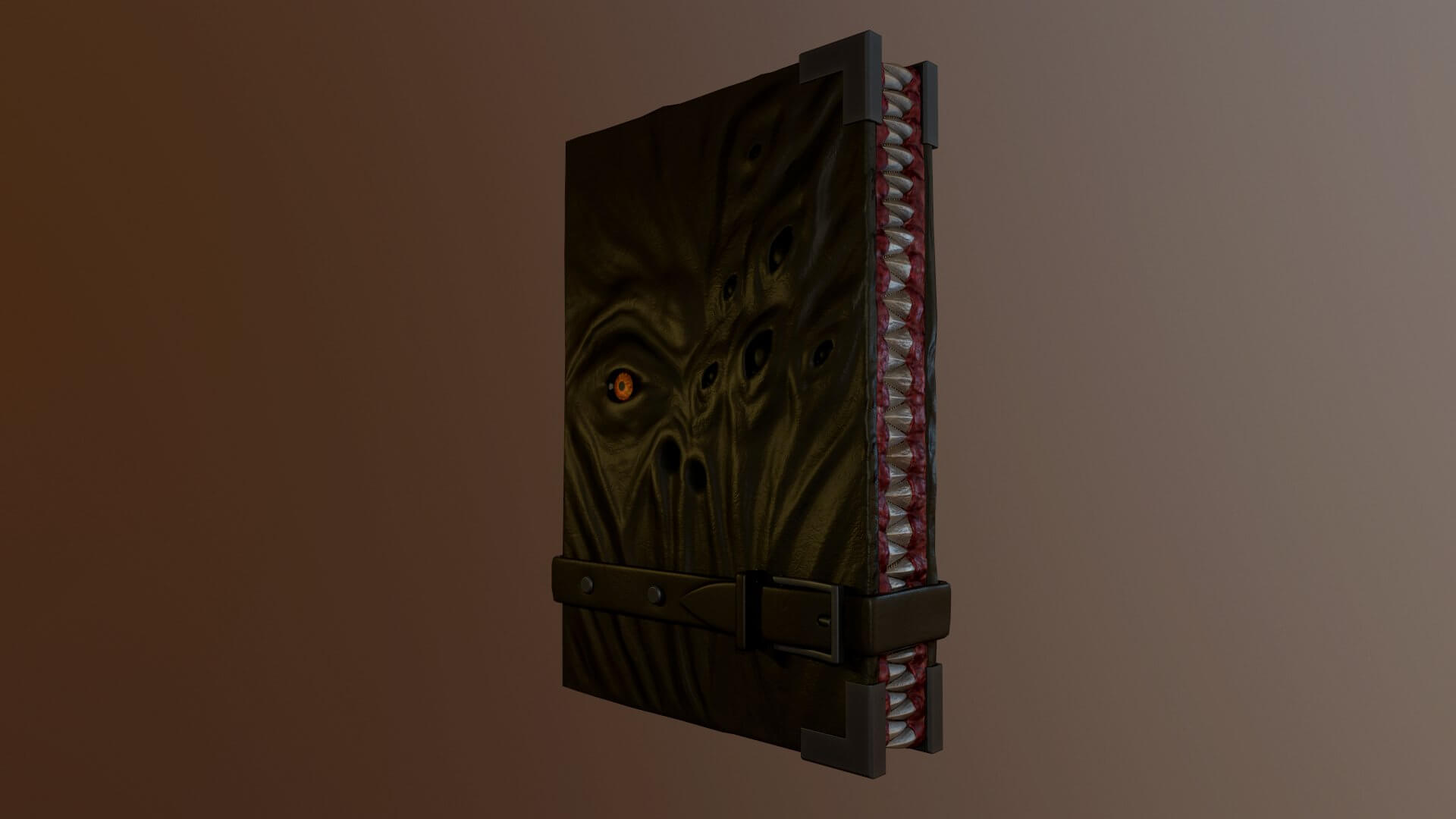 Low Poly Evil Book - 3D Model by AlexTroi