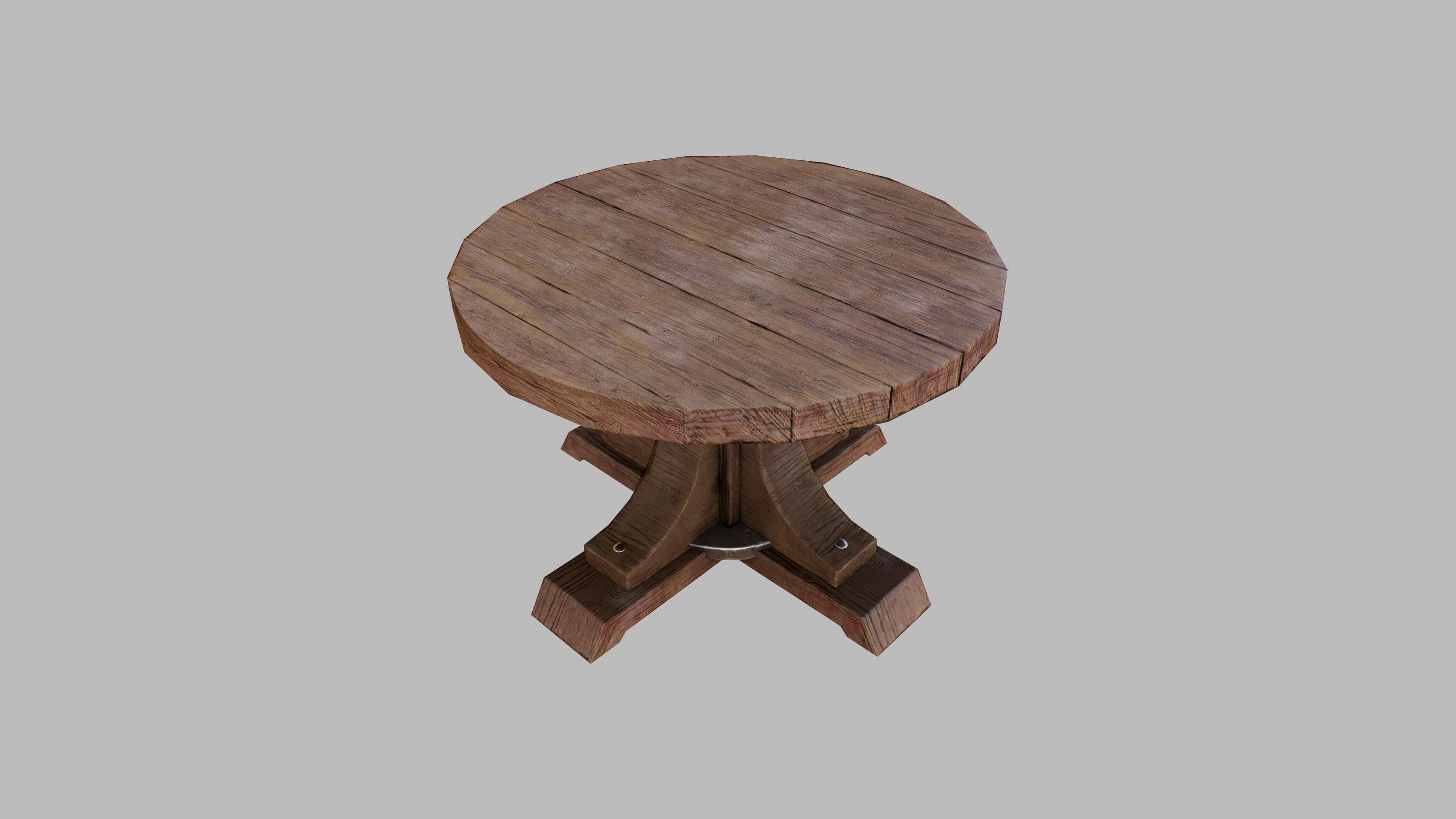 Low Poly Round Table - 3D Model by AlexTroi