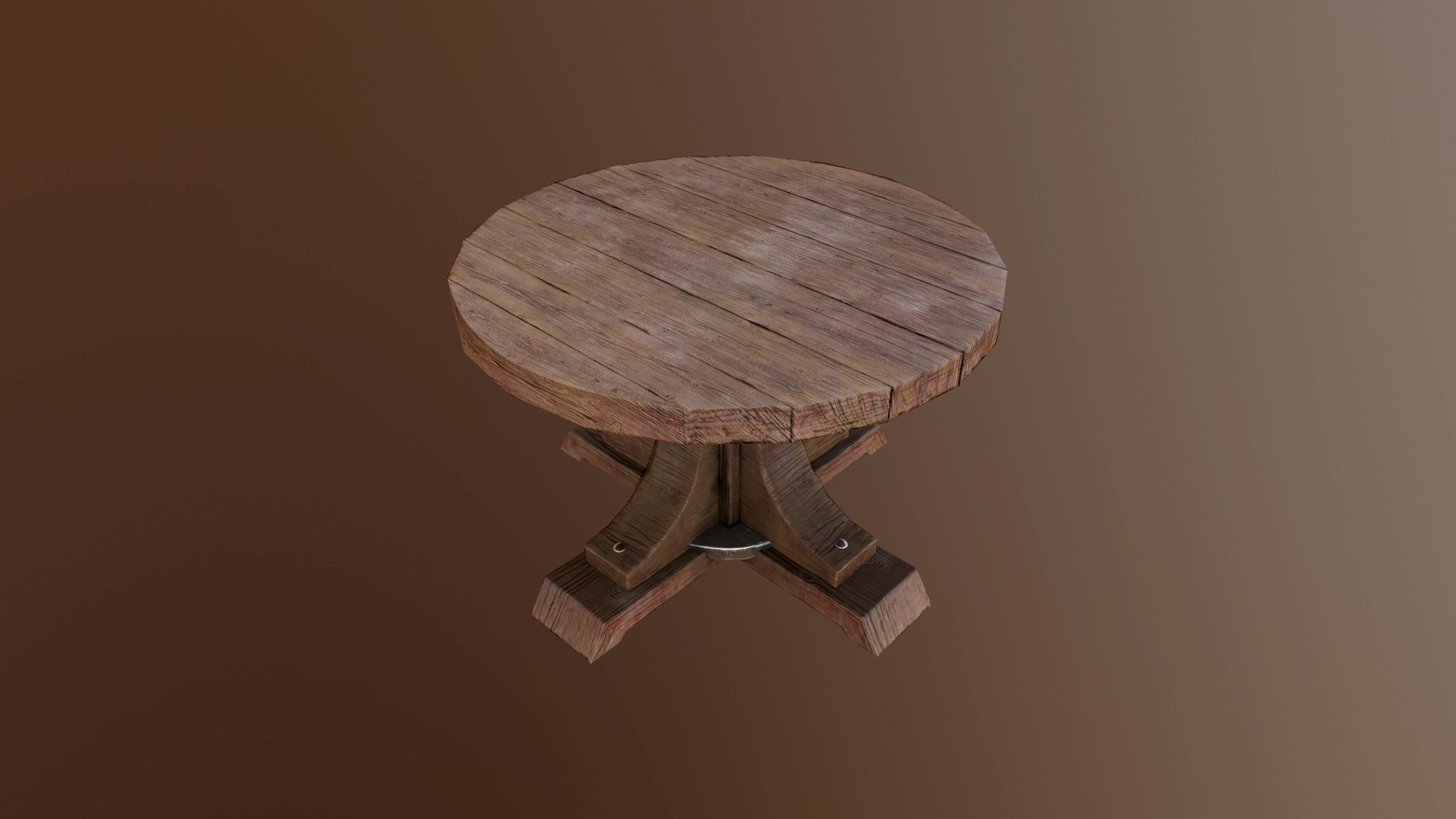 Low Poly Round Table - 3D Model by AlexTroi