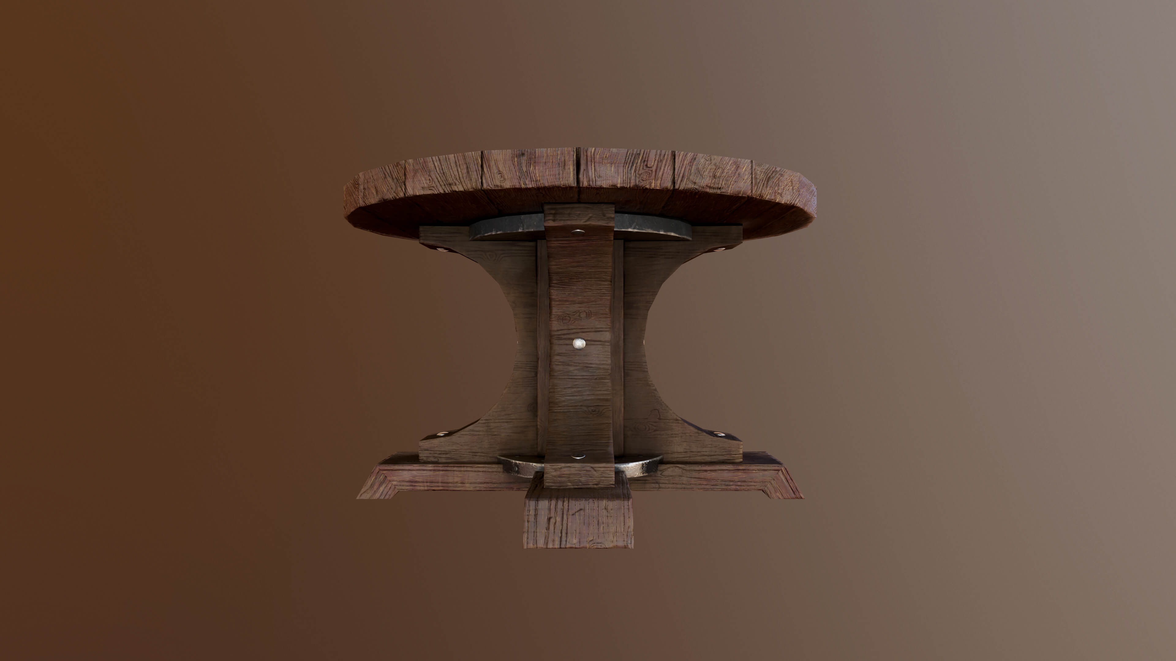 Low Poly Round Table - 3D Model by AlexTroi
