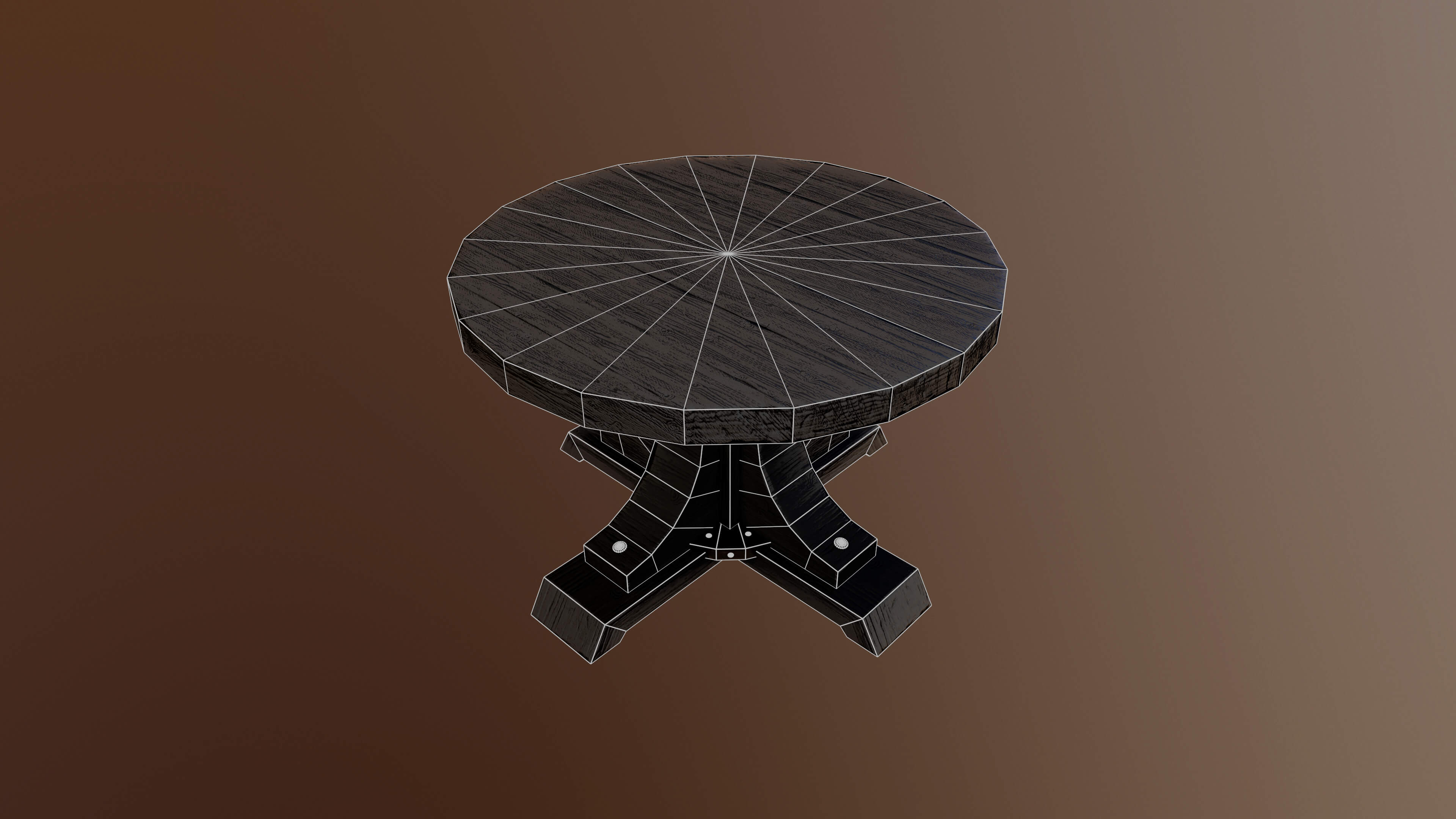 Low Poly Round Table - 3D Model by AlexTroi