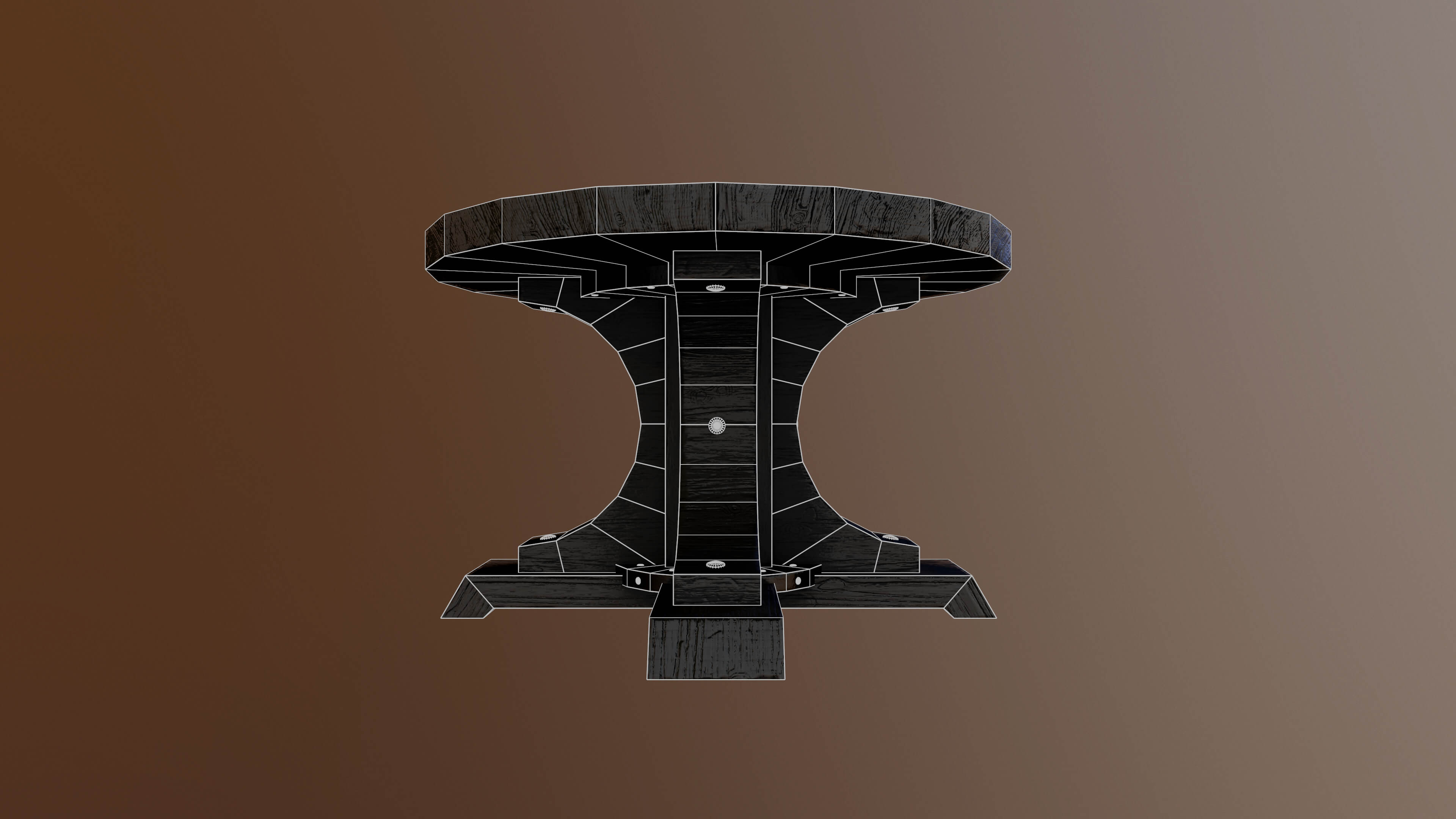 Low Poly Round Table - 3D Model by AlexTroi