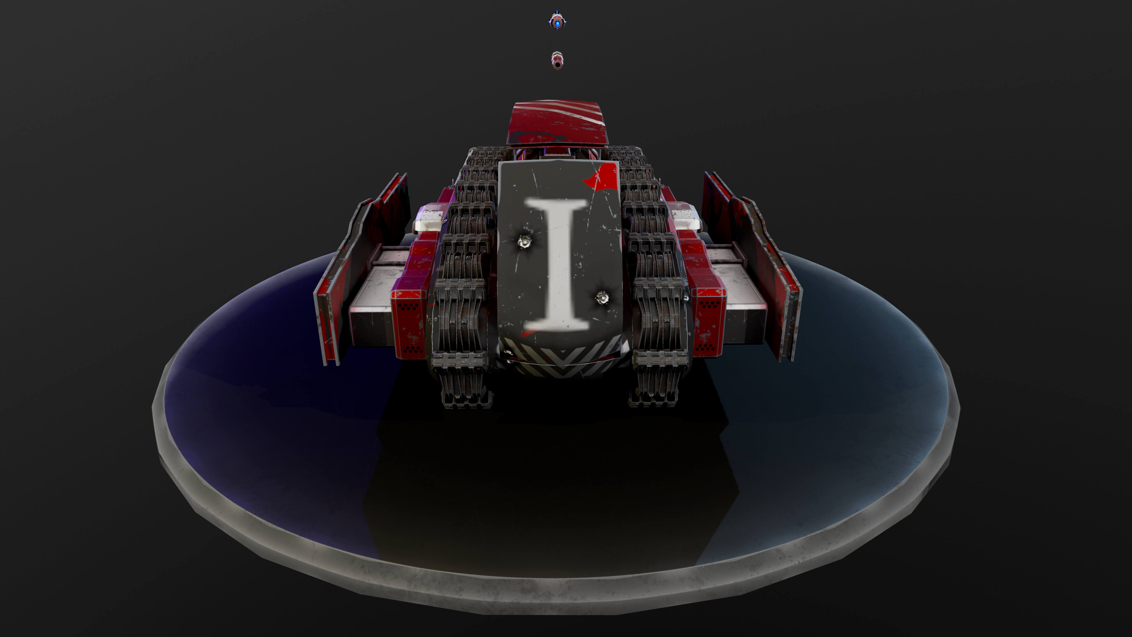 Low Poly Sci-Fi Drone Mini Tank Milwaukee and DeWalt 3D Model by AlexTroi