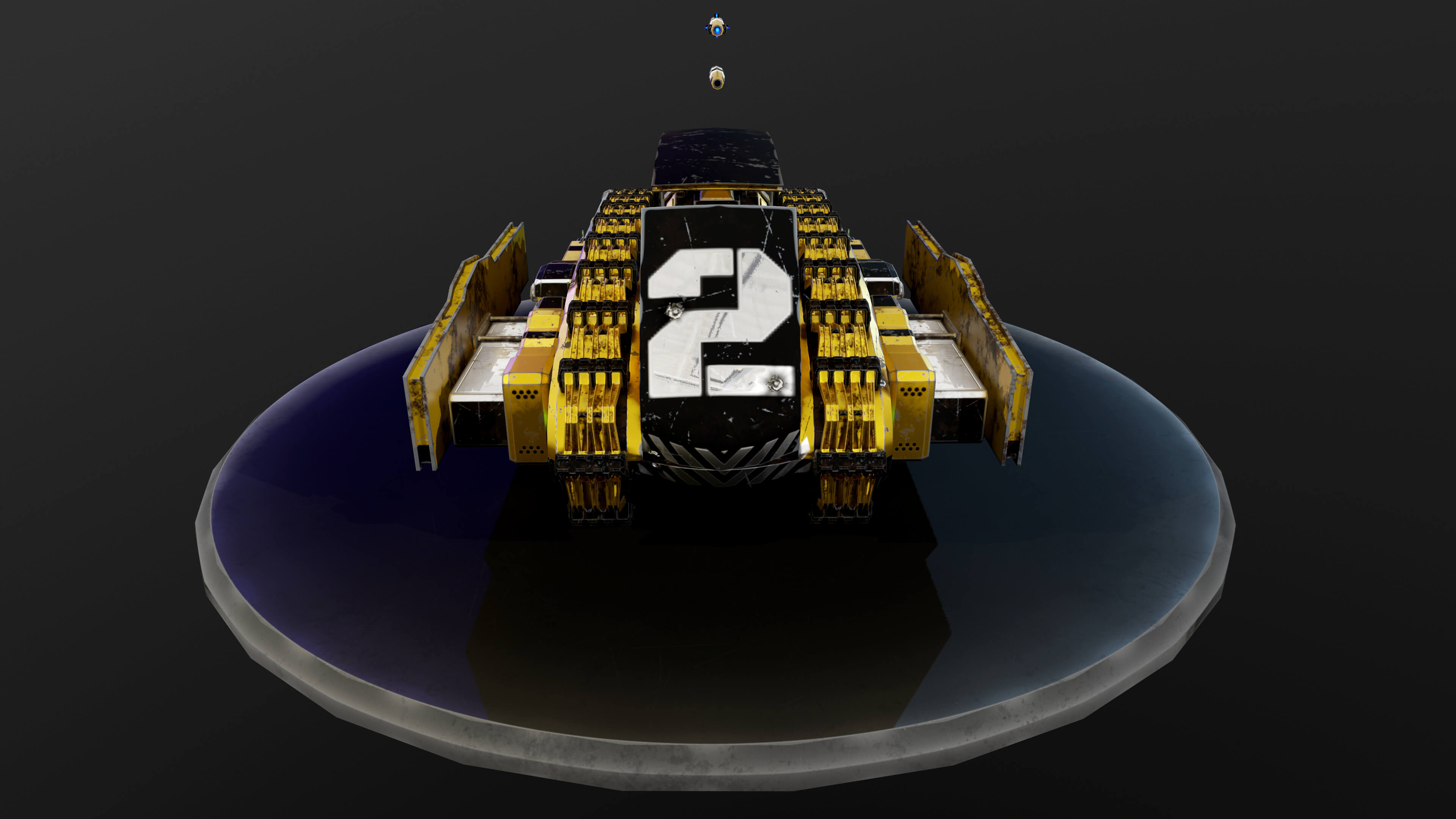 Low Poly Sci-Fi Drone Mini Tank Milwaukee and DeWalt 3D Model by AlexTroi