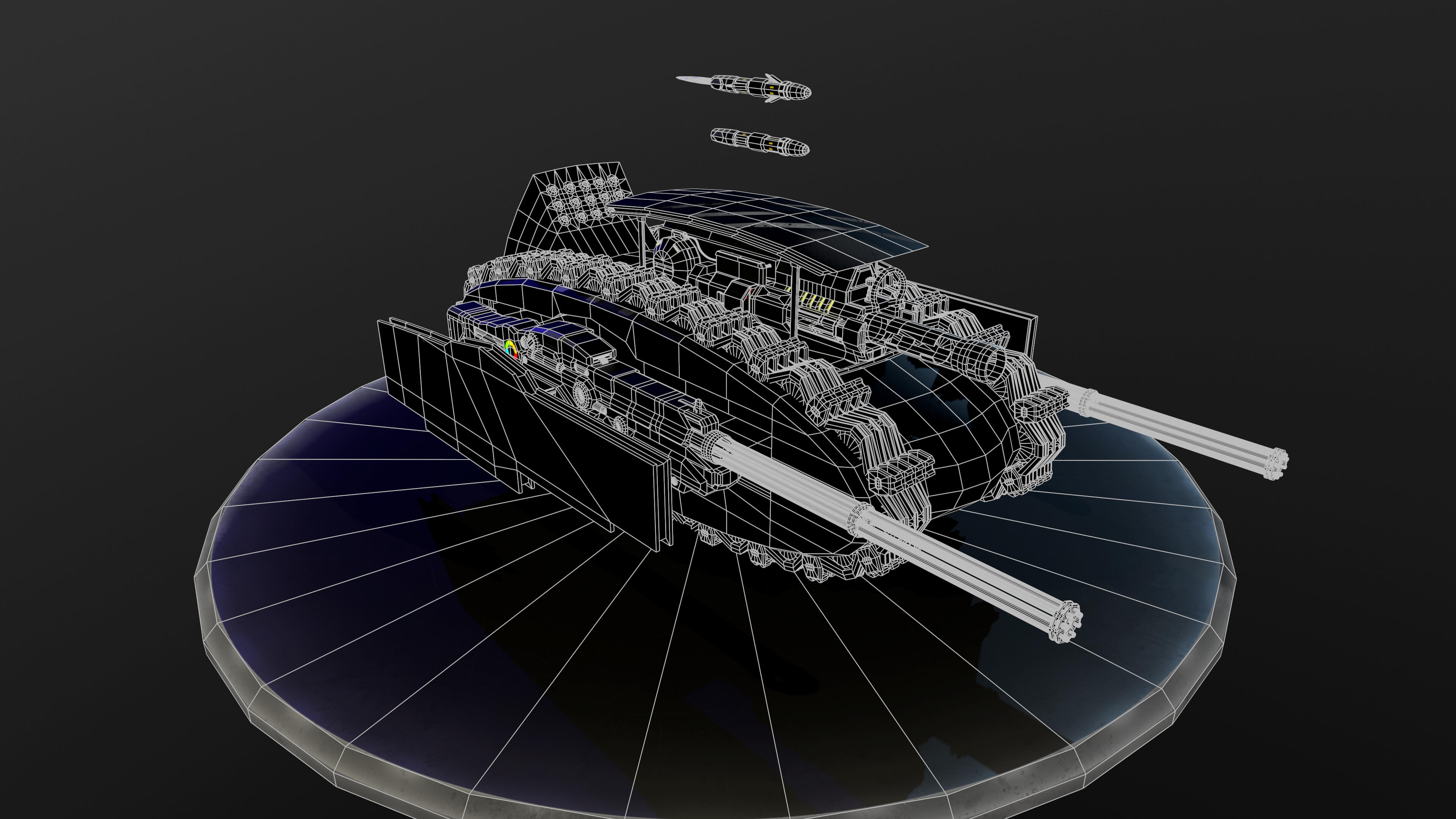 Low Poly Sci-Fi Drone Mini Tank Milwaukee and DeWalt 3D Model by AlexTroi