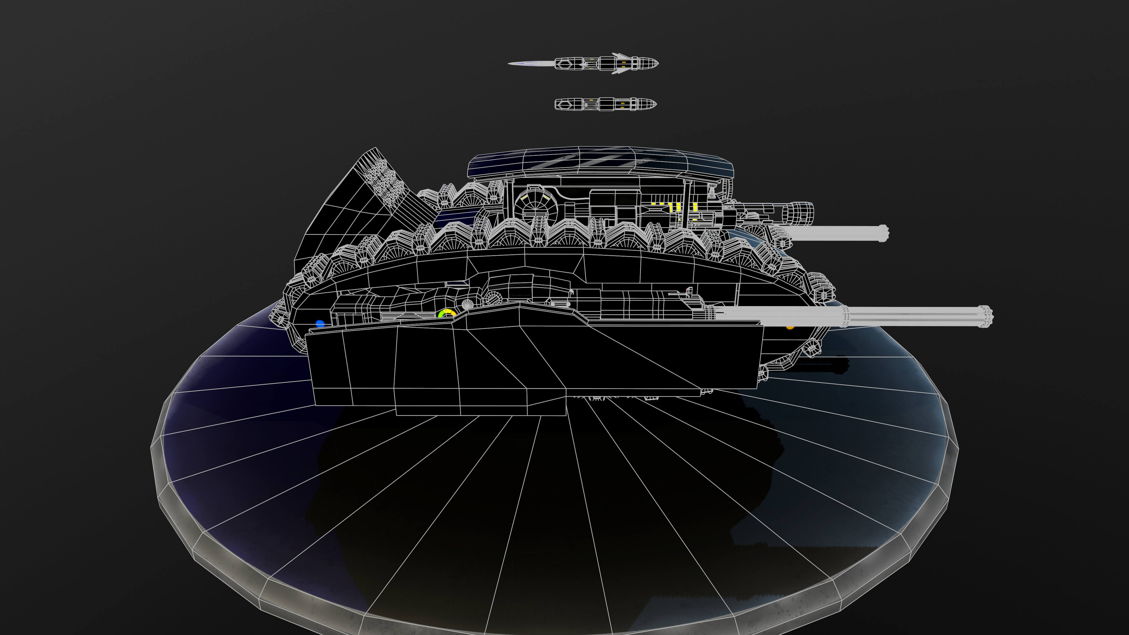 Low Poly Sci-Fi Drone Mini Tank Milwaukee and DeWalt 3D Model by AlexTroi