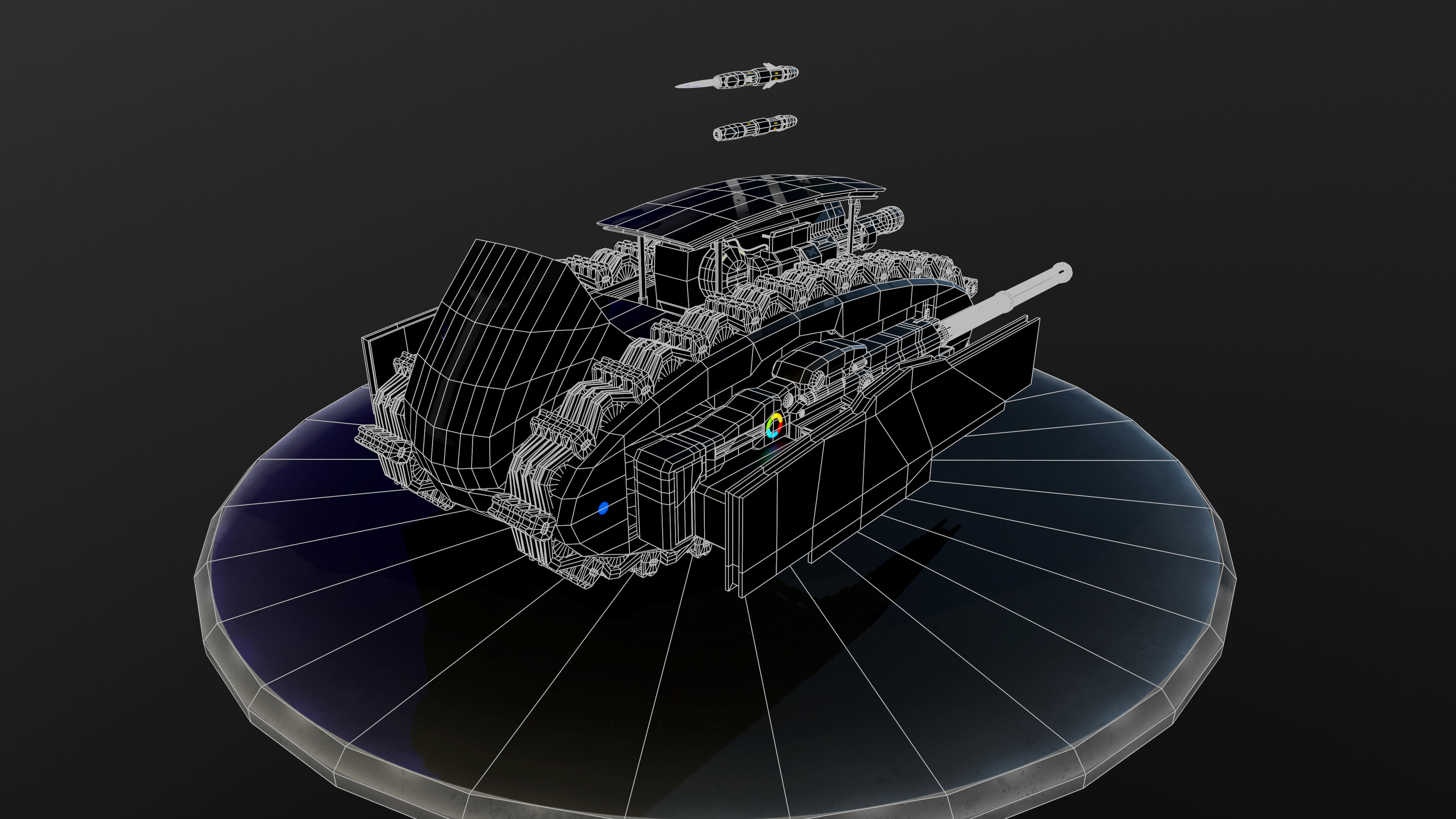 Low Poly Sci-Fi Drone Mini Tank Milwaukee and DeWalt 3D Model by AlexTroi