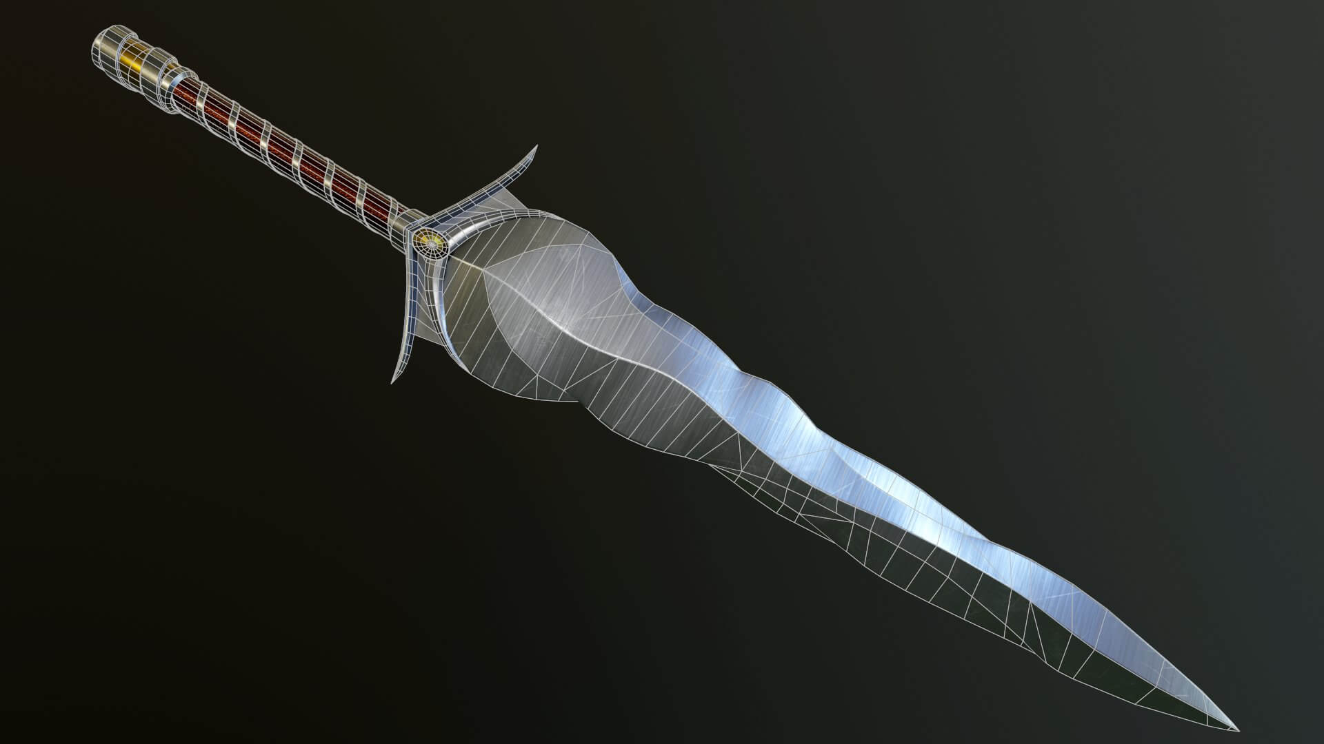 Low Poly Sword Wave - 3D Model by AlexTroi