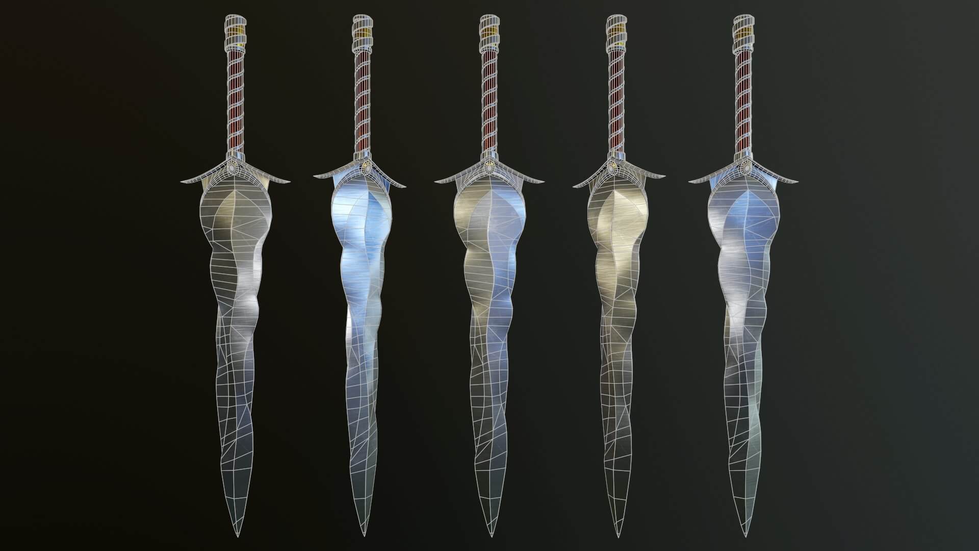 Low Poly Sword Wave - 3D Model by AlexTroi